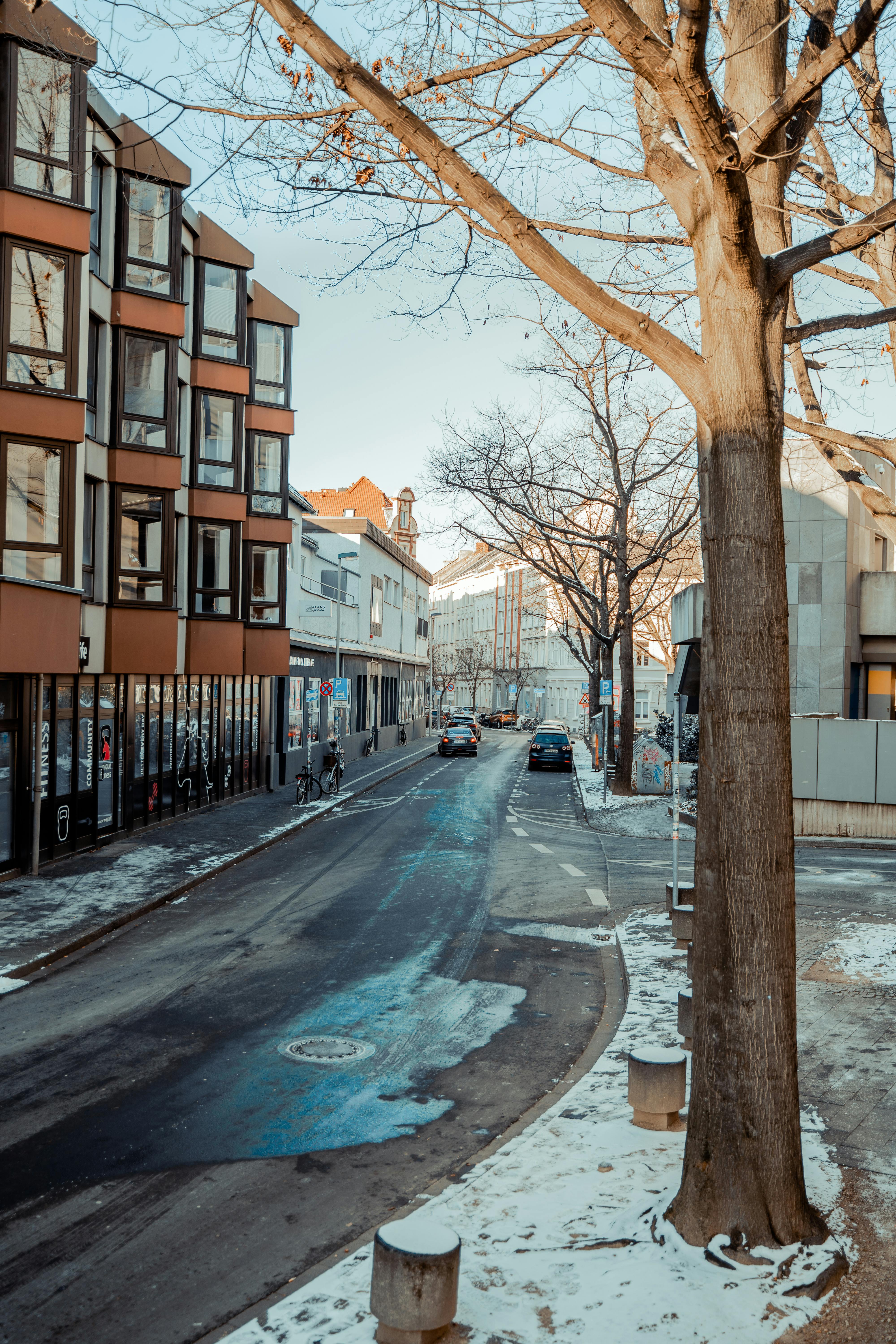 A Road in a City during Winter · Free Stock Photo