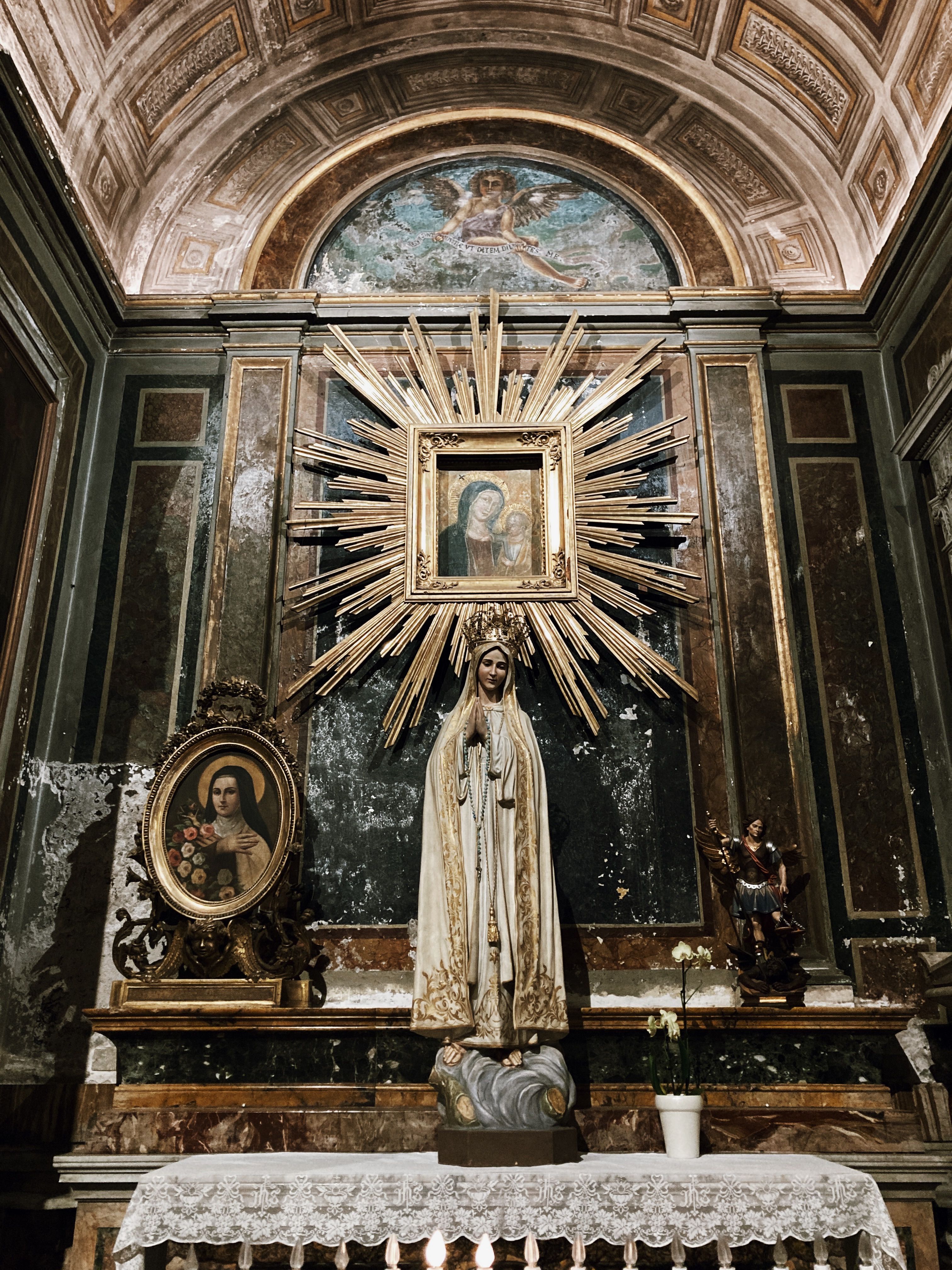 Altar with Virgin Mary · Free Stock Photo