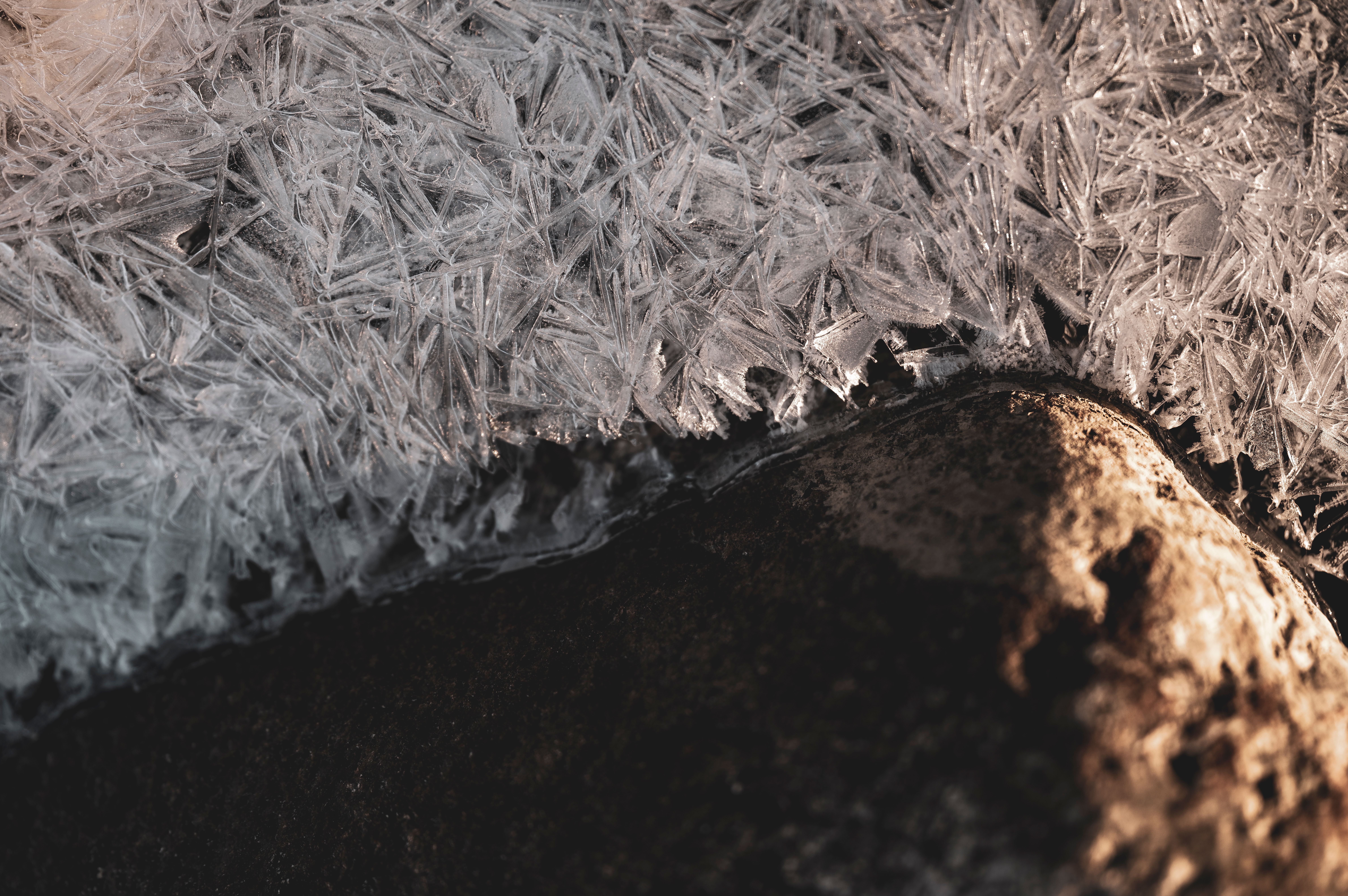 Ice Beside the Rock · Free Stock Photo