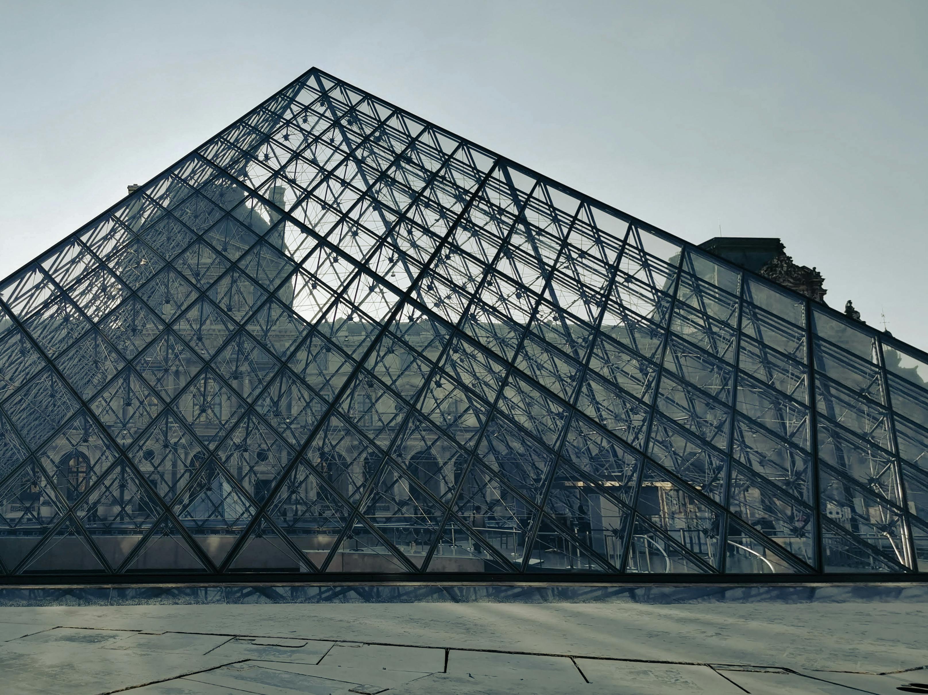 Glass Louvre Pyramid · Free Stock Photo
