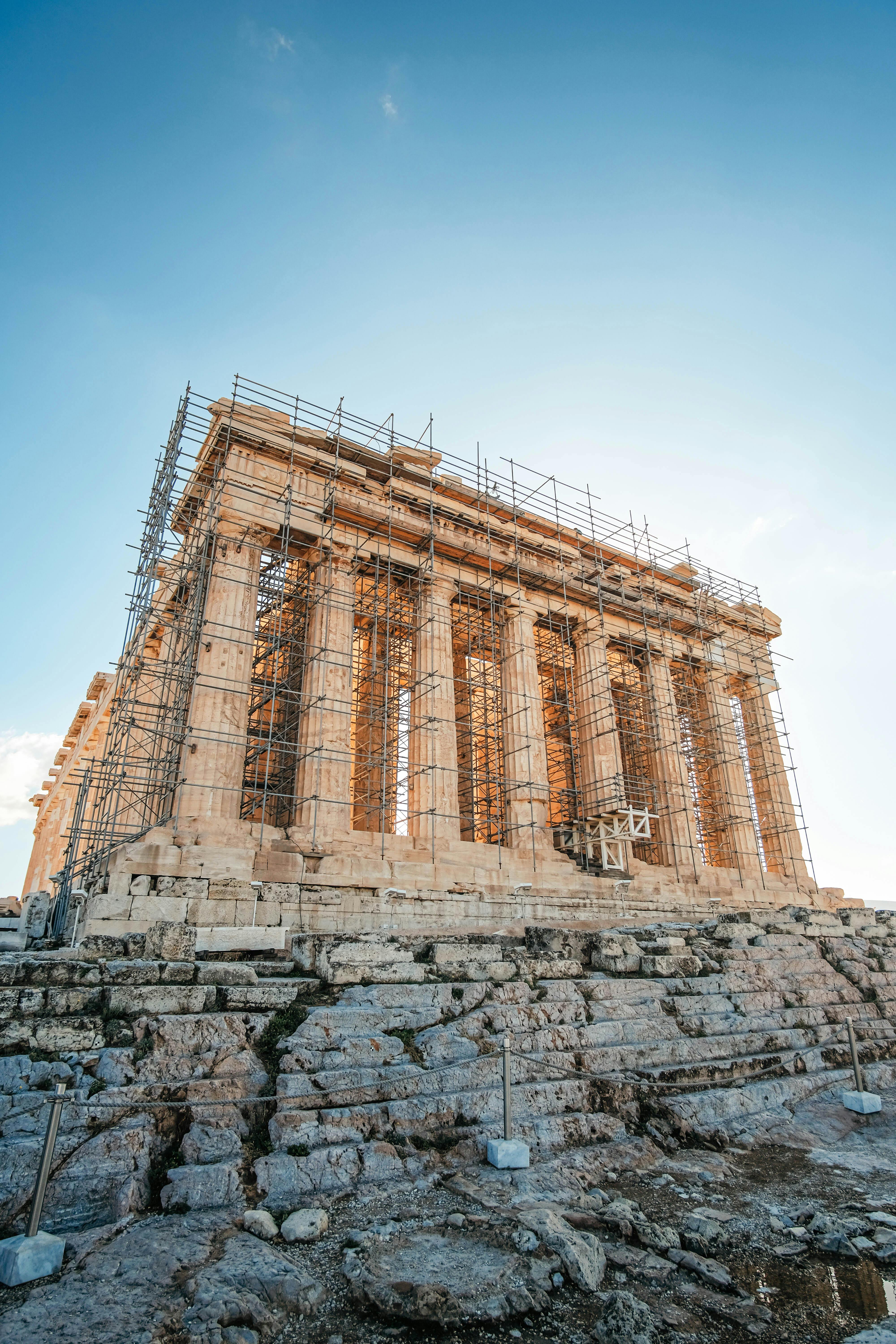 An Ancient Structure with a Scaffolding · Free Stock Photo