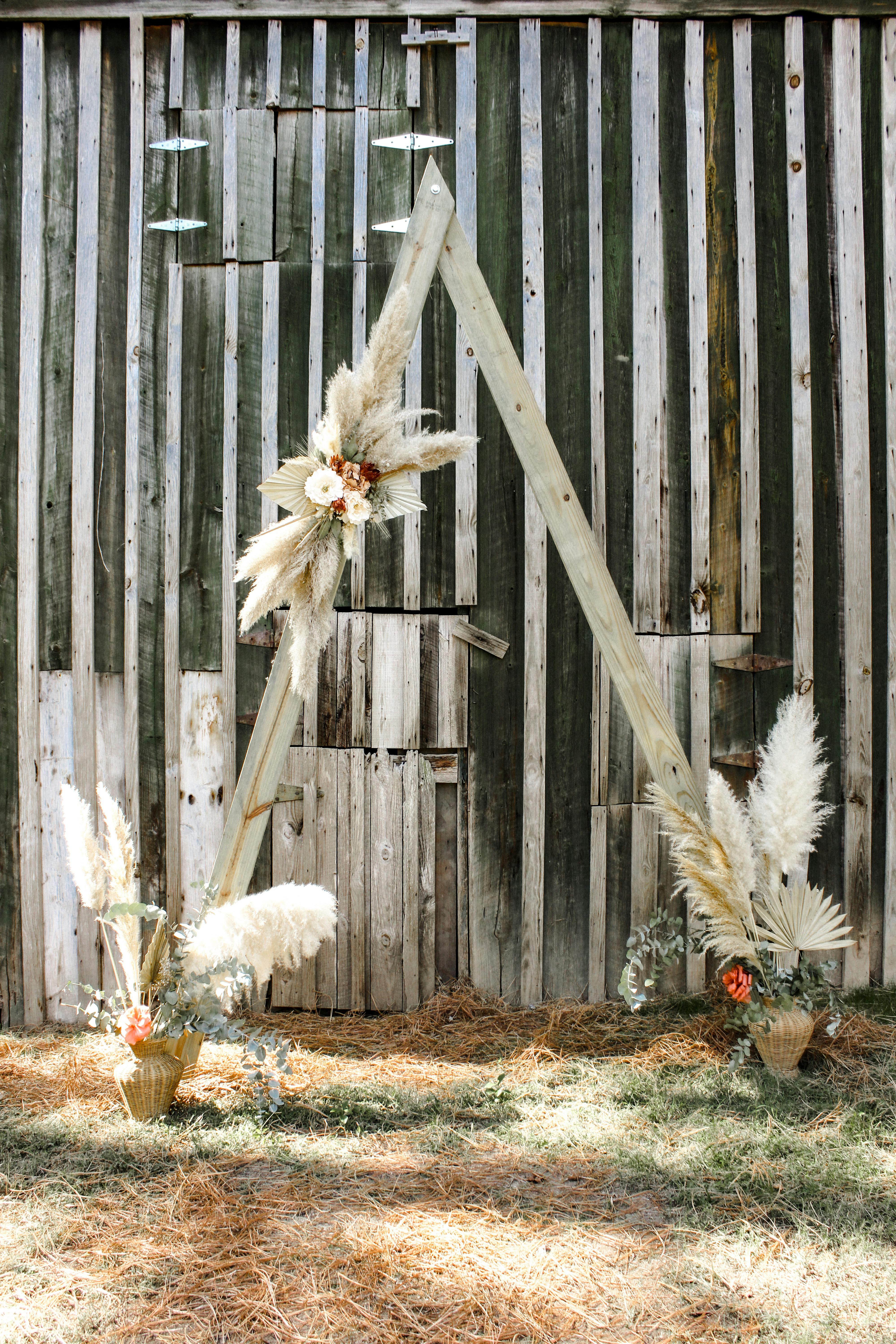 Wooden Ladder with Flowers · Free Stock Photo