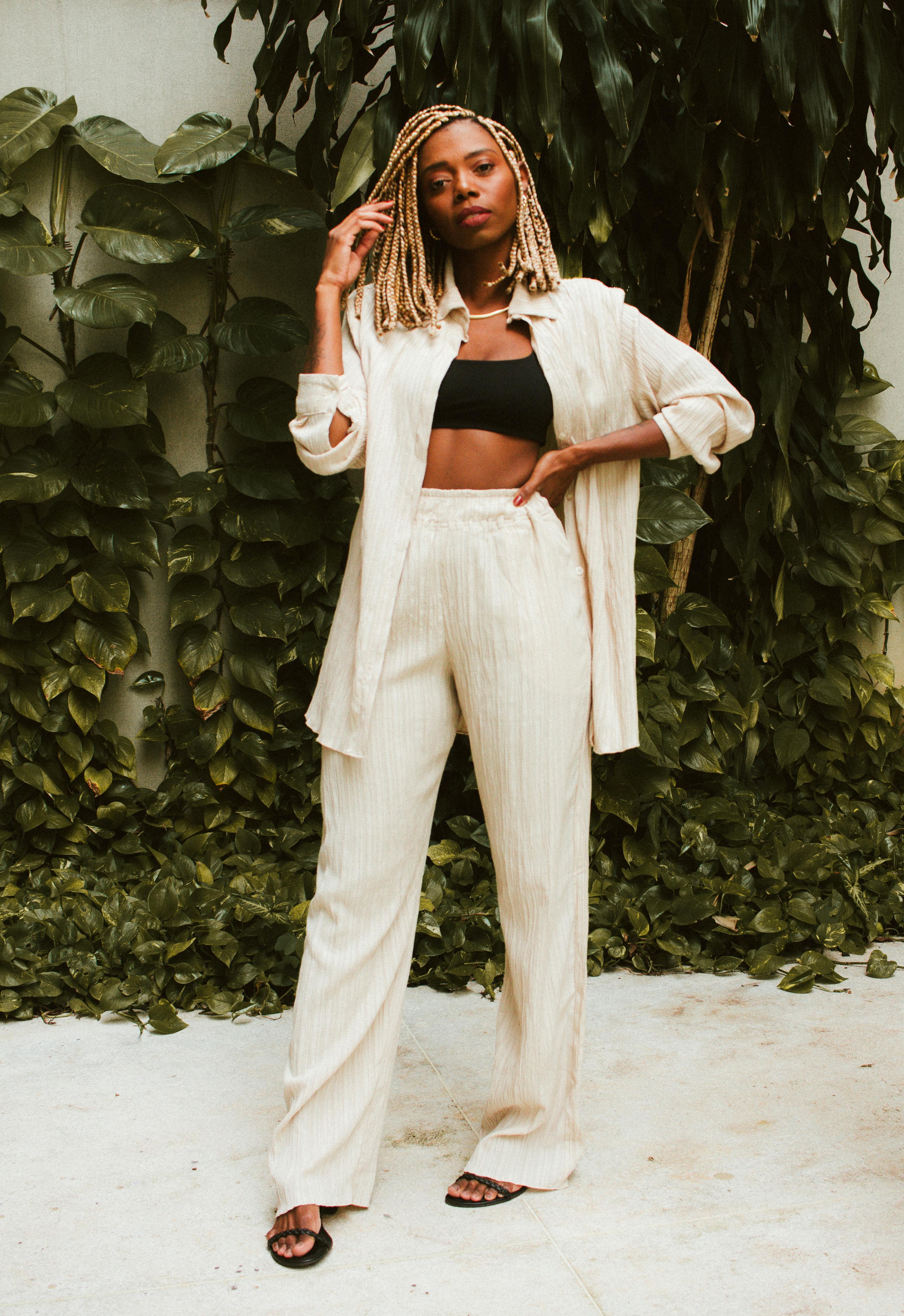 Photo of Standing Woman Taking a Pose Beside Green-leafed Plants · Free ...