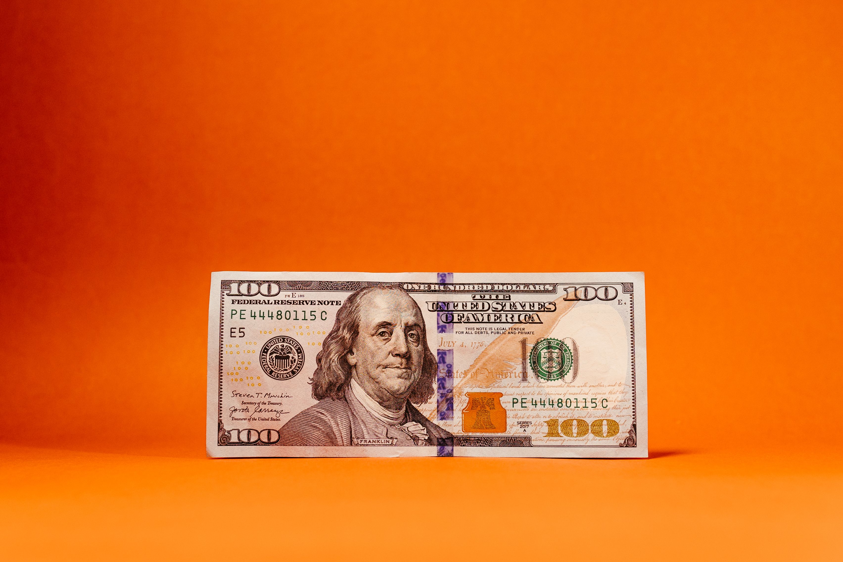 One Hundred Dollar Bill Actual Size