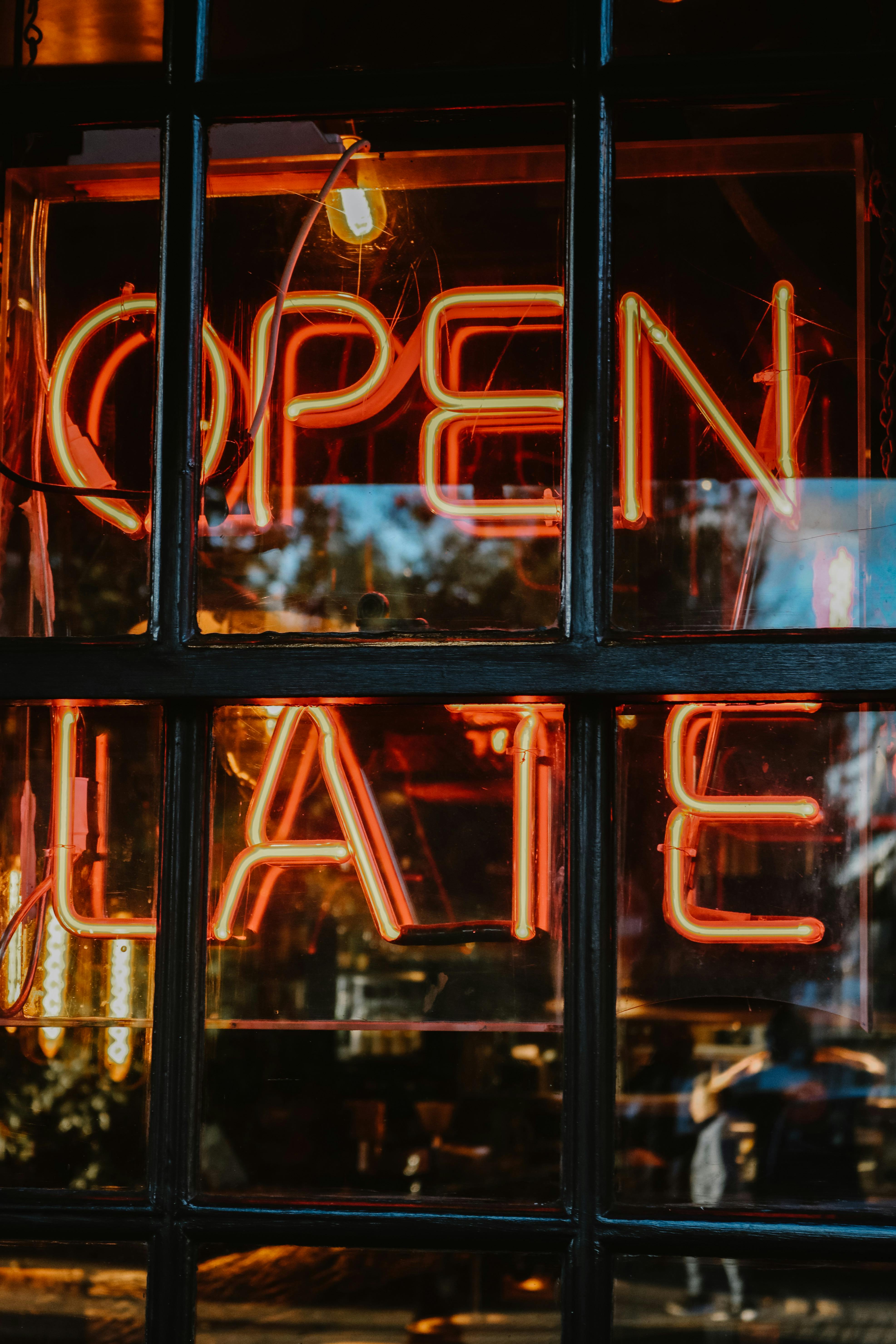 Neon in Bar Window · Free Stock Photo