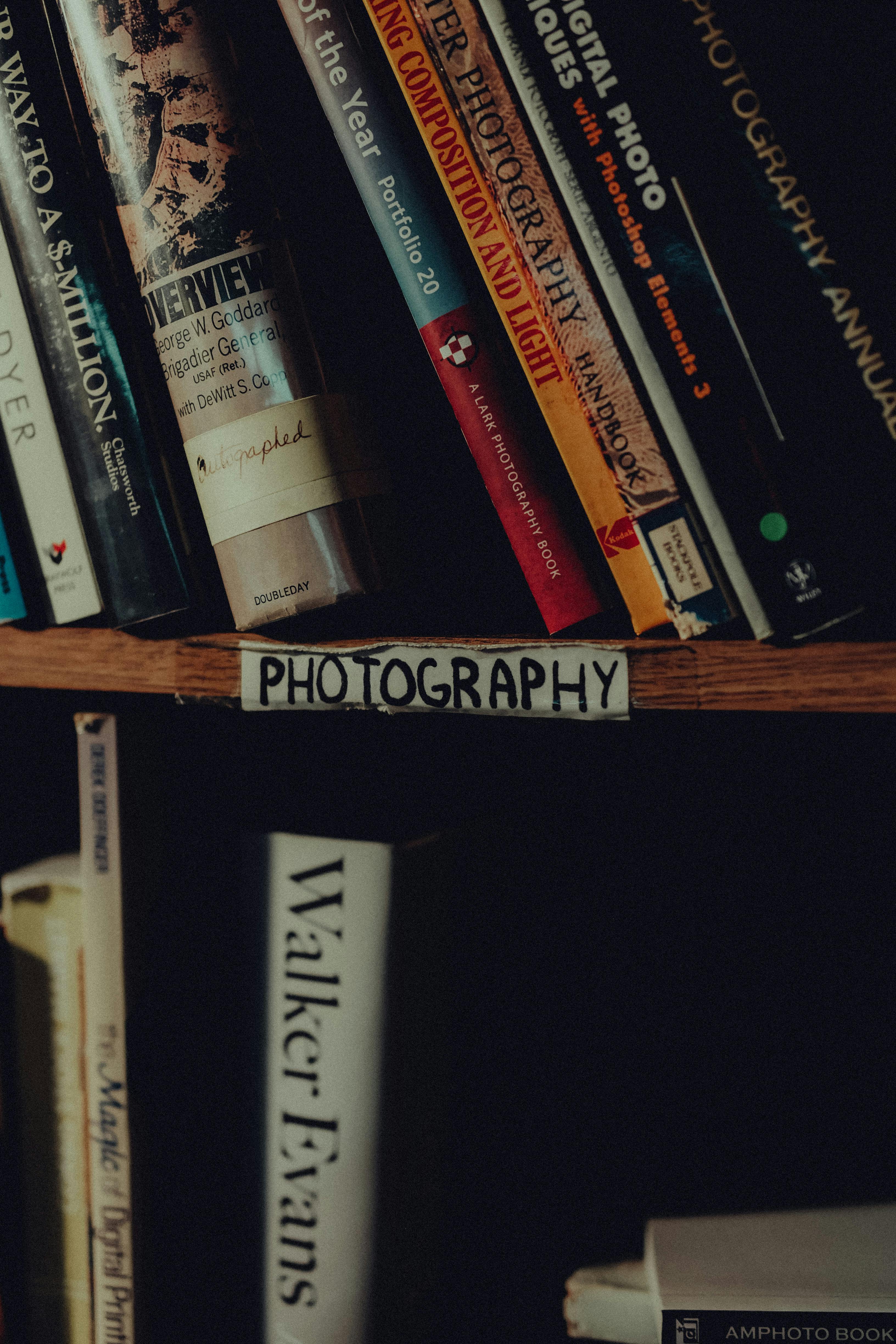 Close up of a Bookshelf · Free Stock Photo