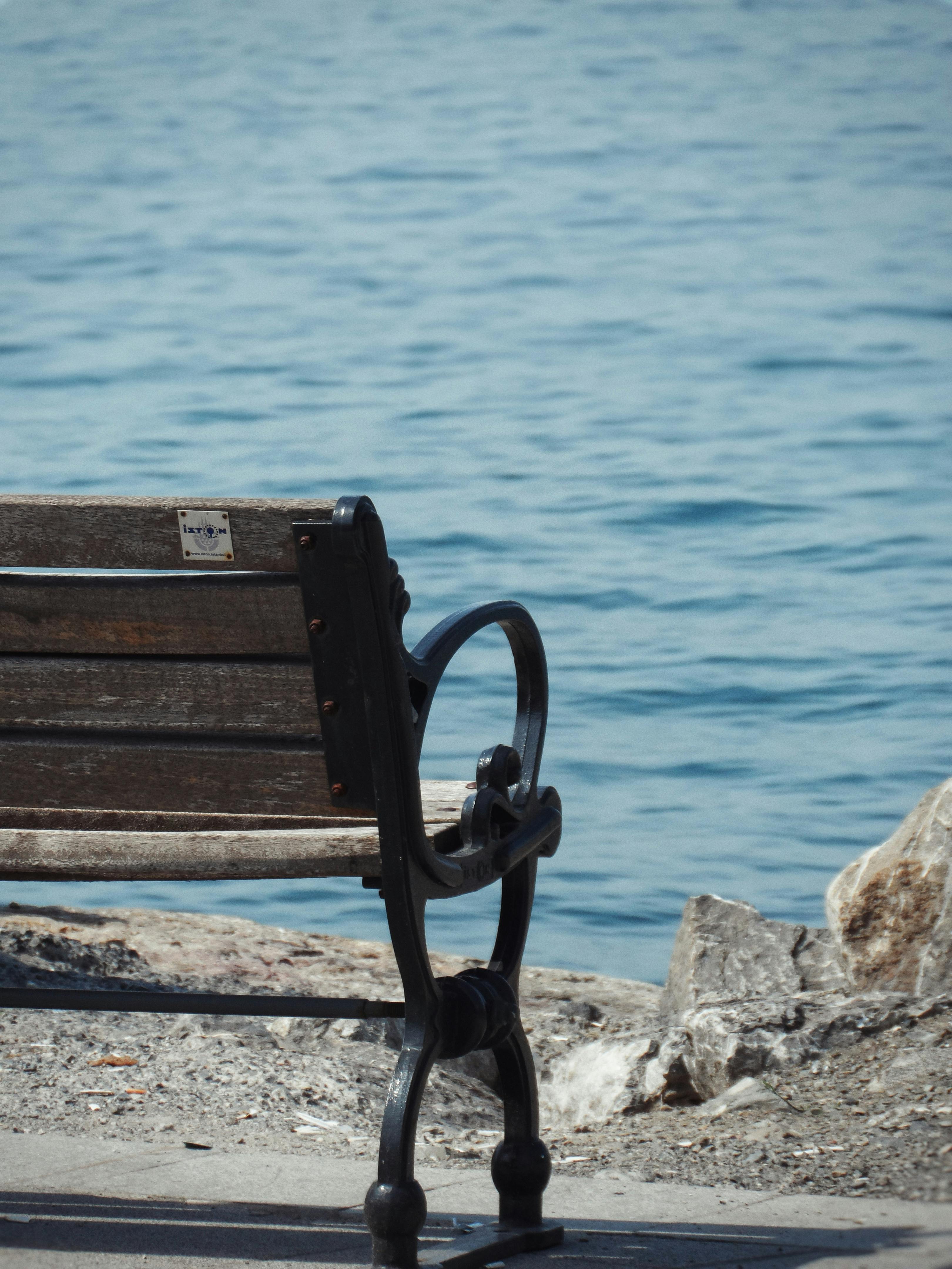 Bench at Beach · Free Stock Photo