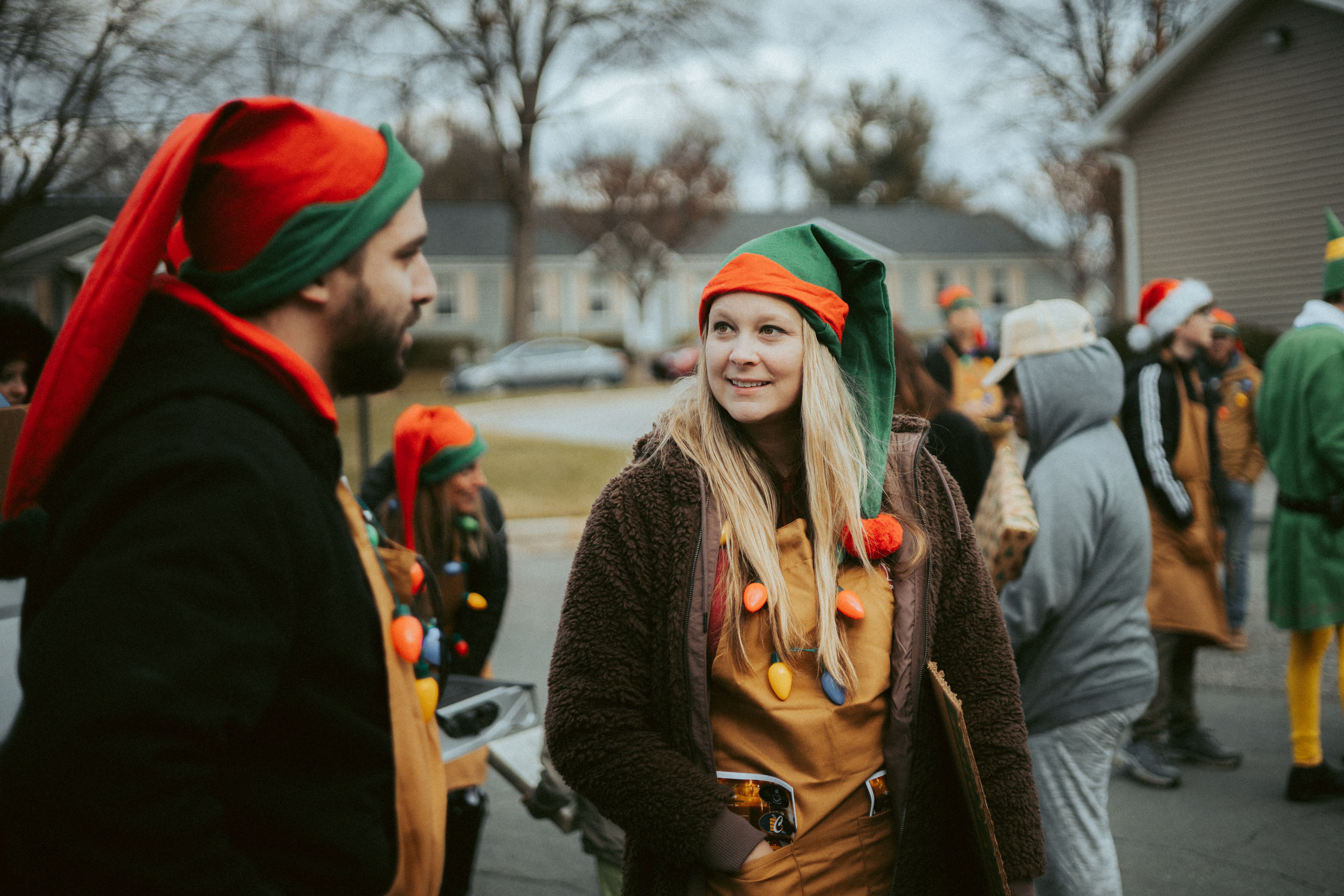 People in Christmas Costumes on a Christmas Event in City · Free Stock ...