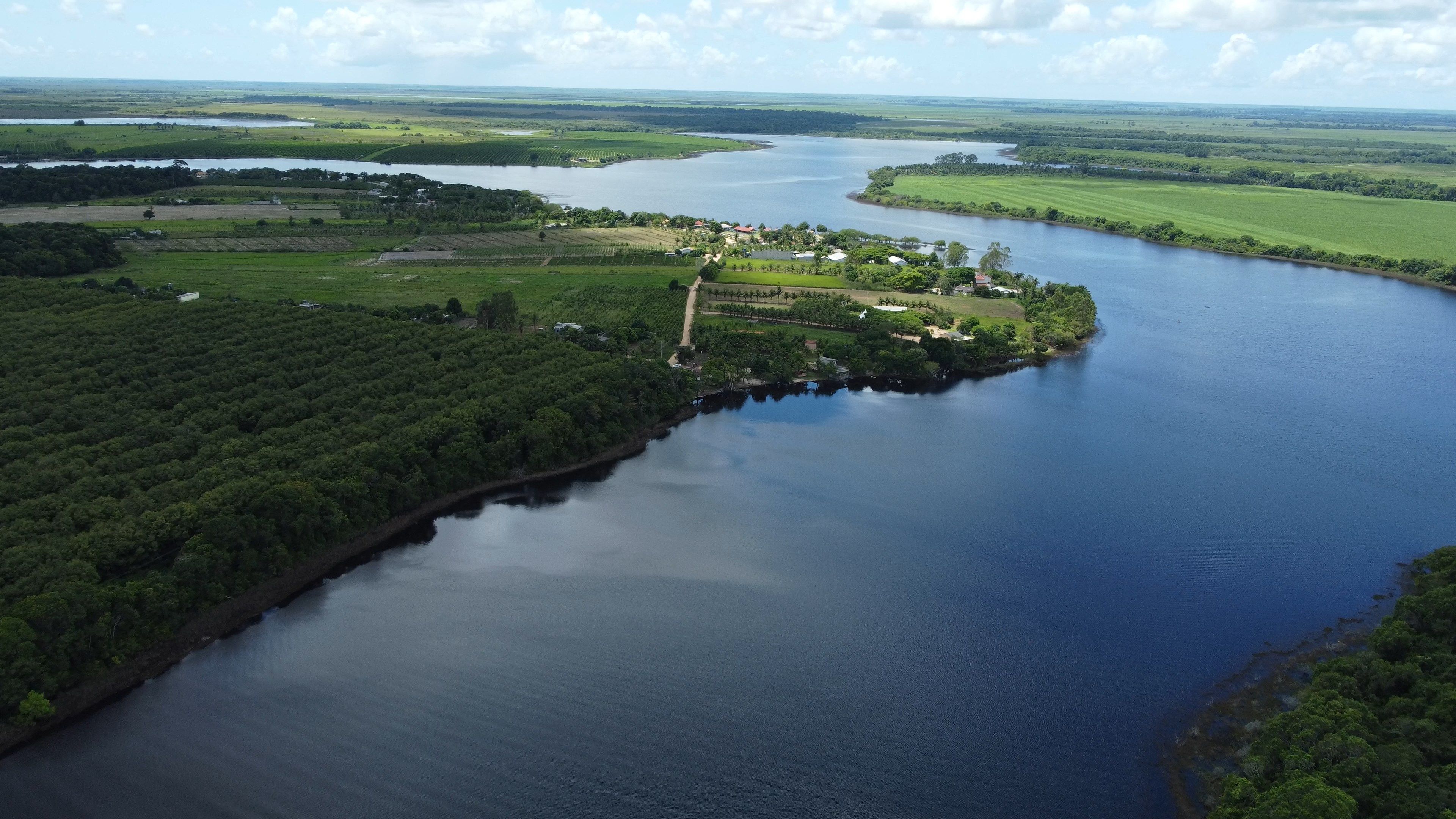 River on Green Plains · Free Stock Photo