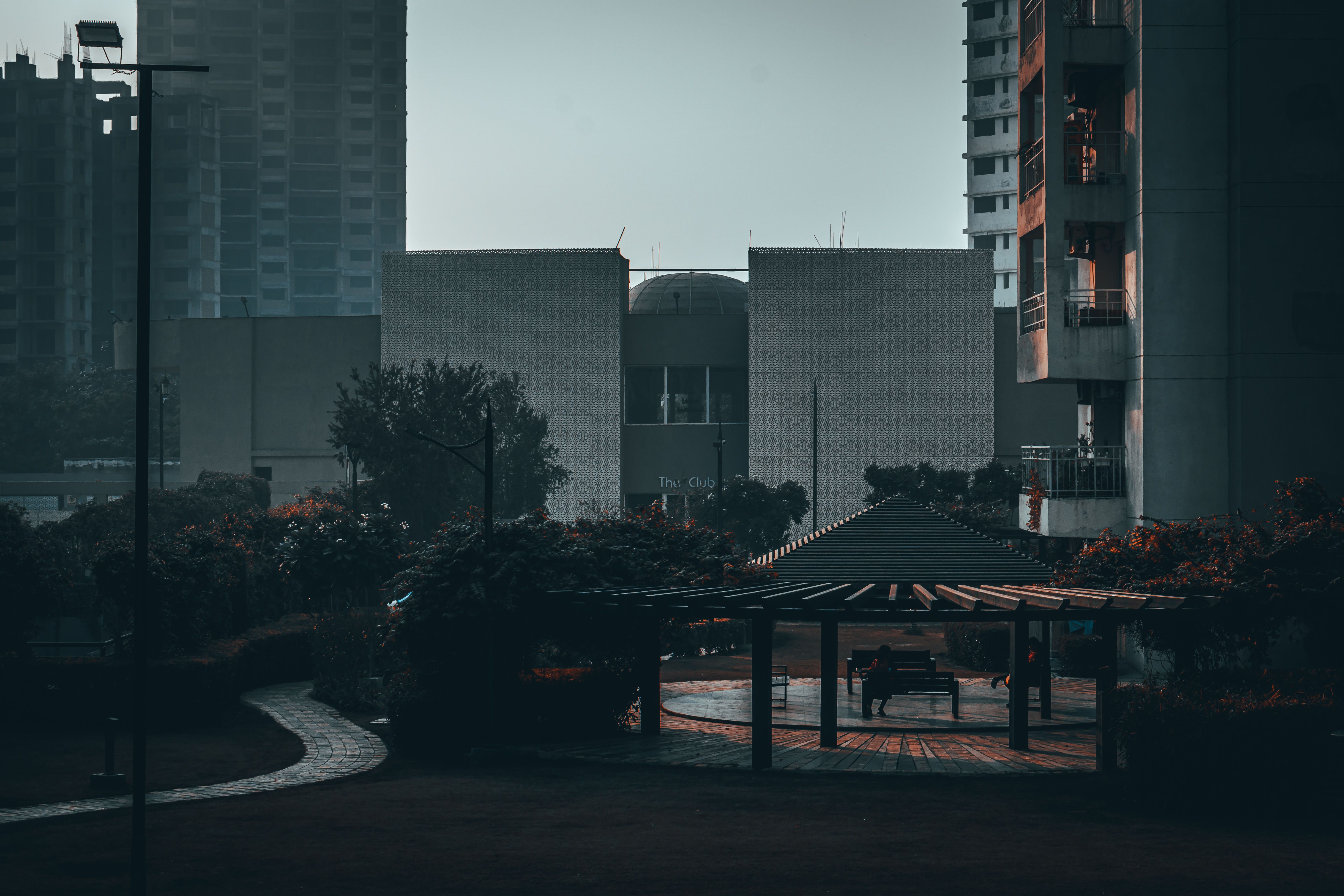 Gazebo near Buildings in Town · Free Stock Photo