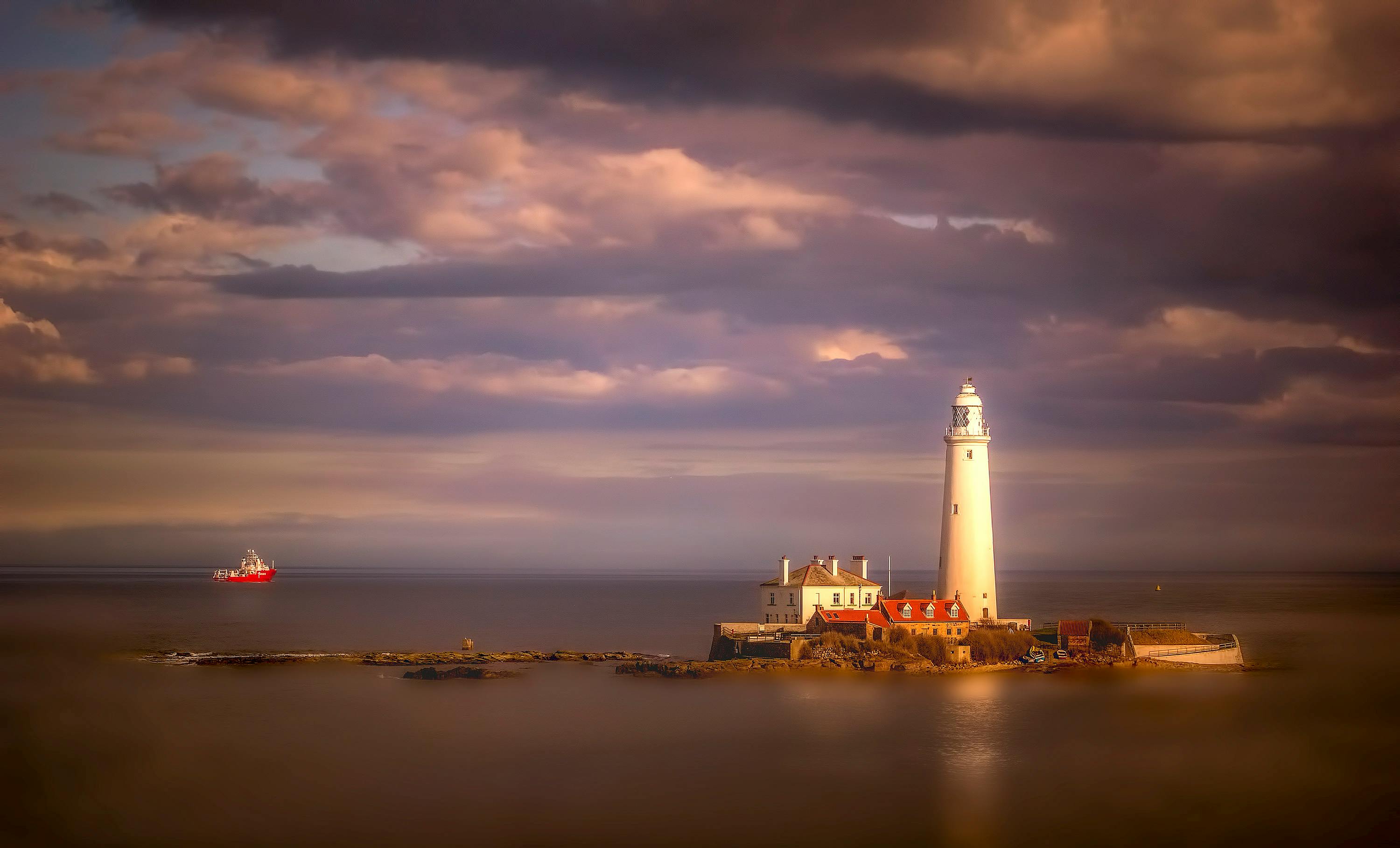 Free stock photo of seascape, st marys lighthouse