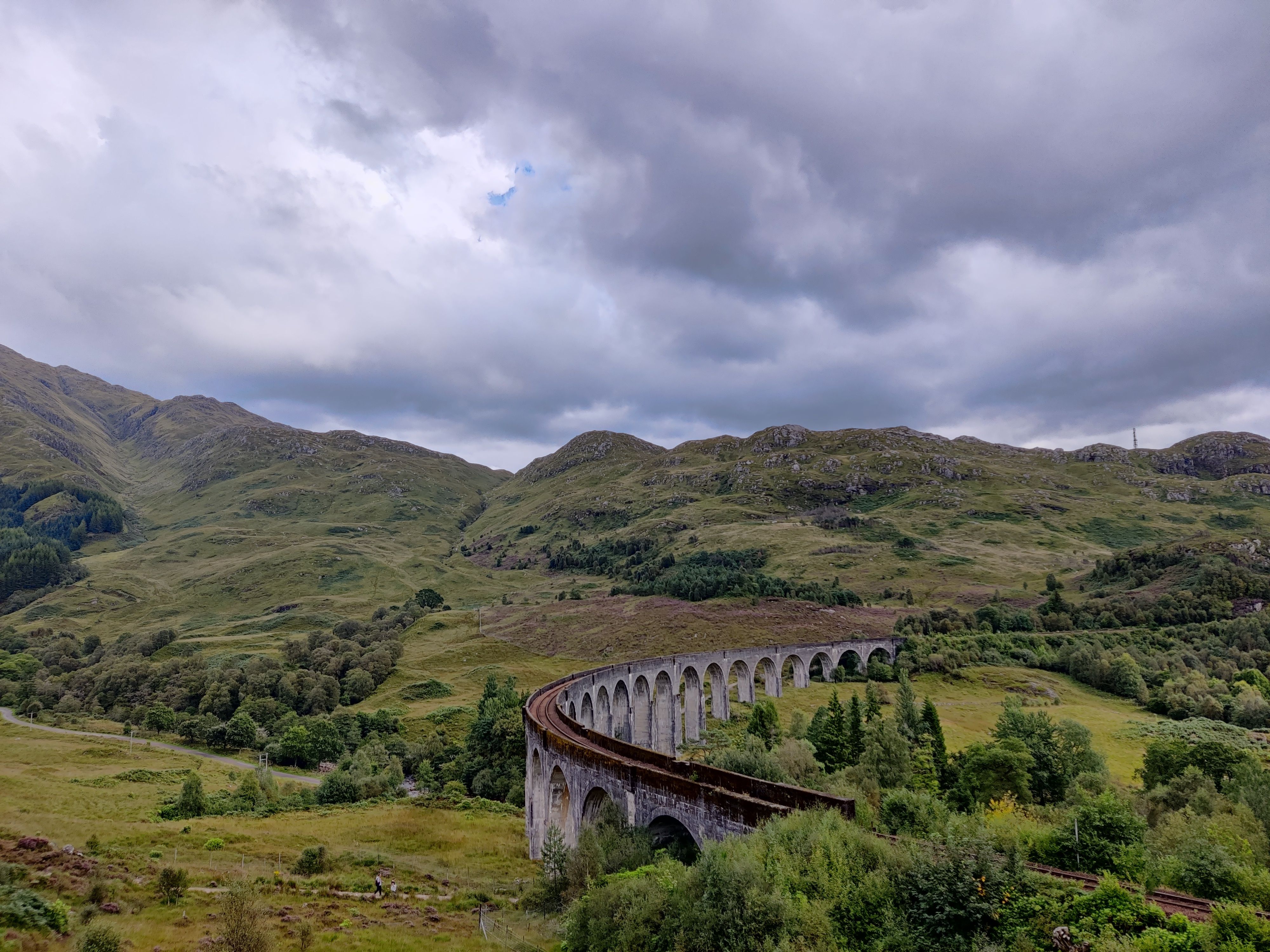 A Train Travelling on a Bridge · Free Stock Photo