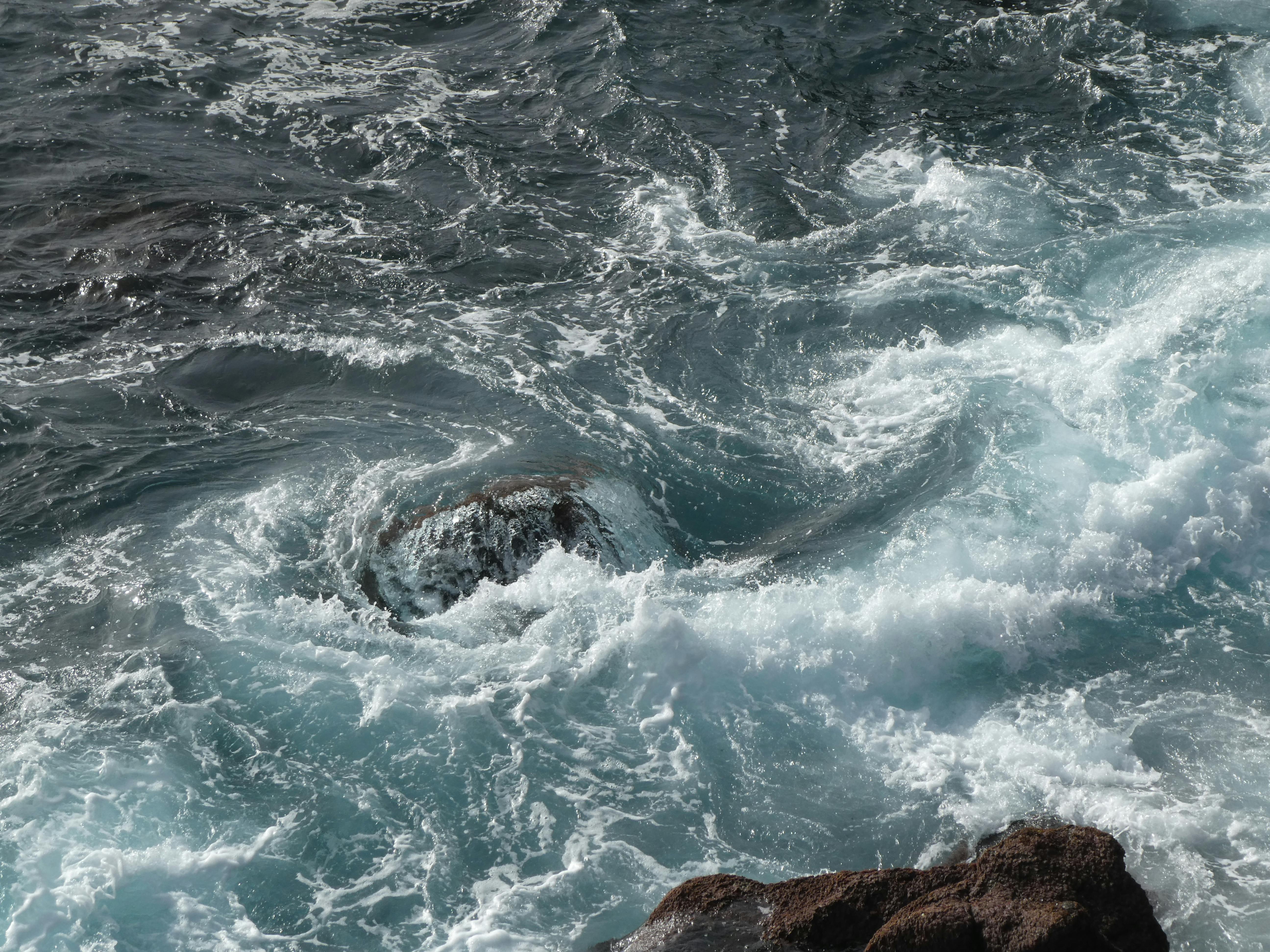 Waves Splashing in Ocean · Free Stock Photo