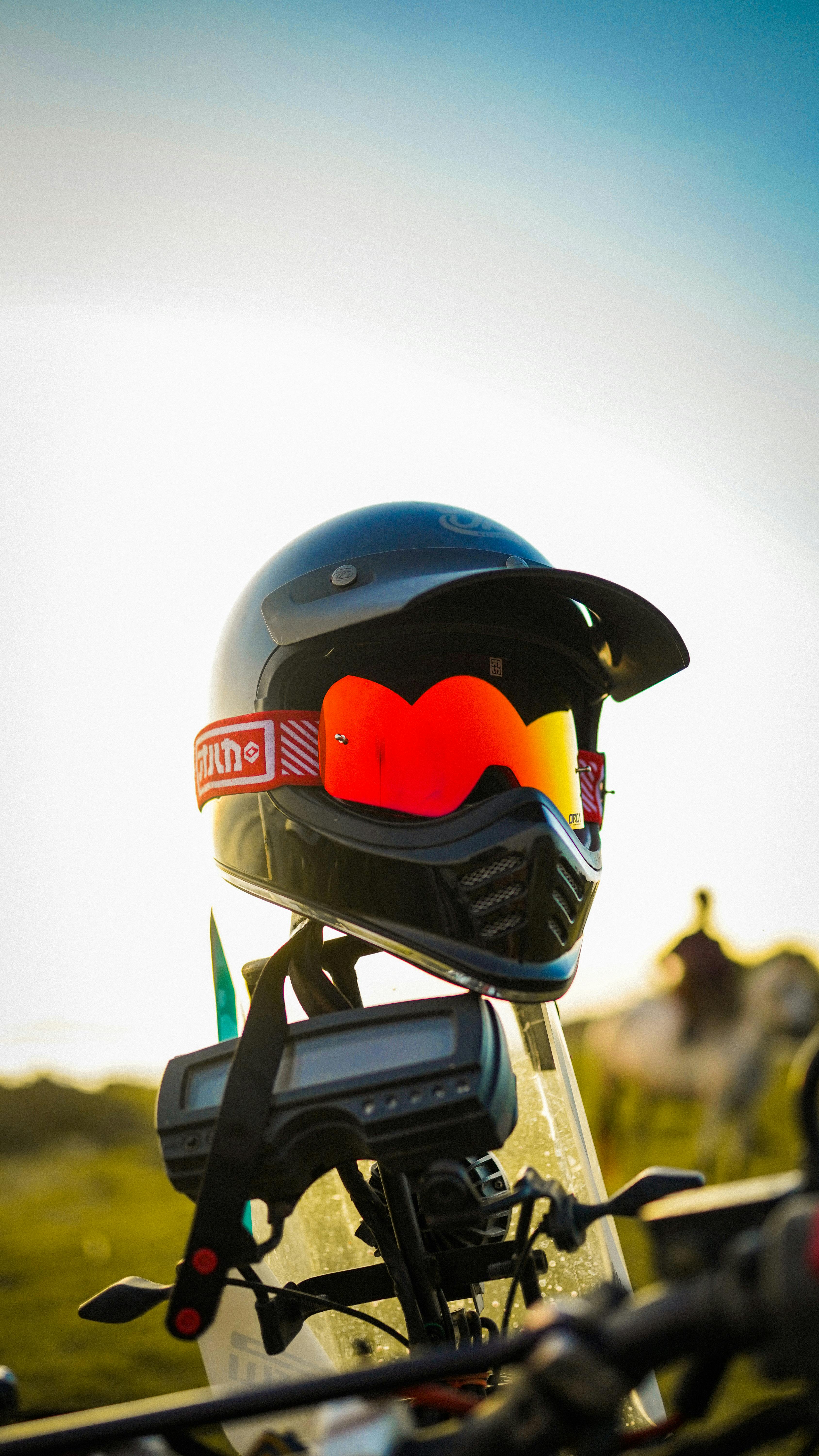 Sunlight over Motorcycle Helmet · Free Stock Photo