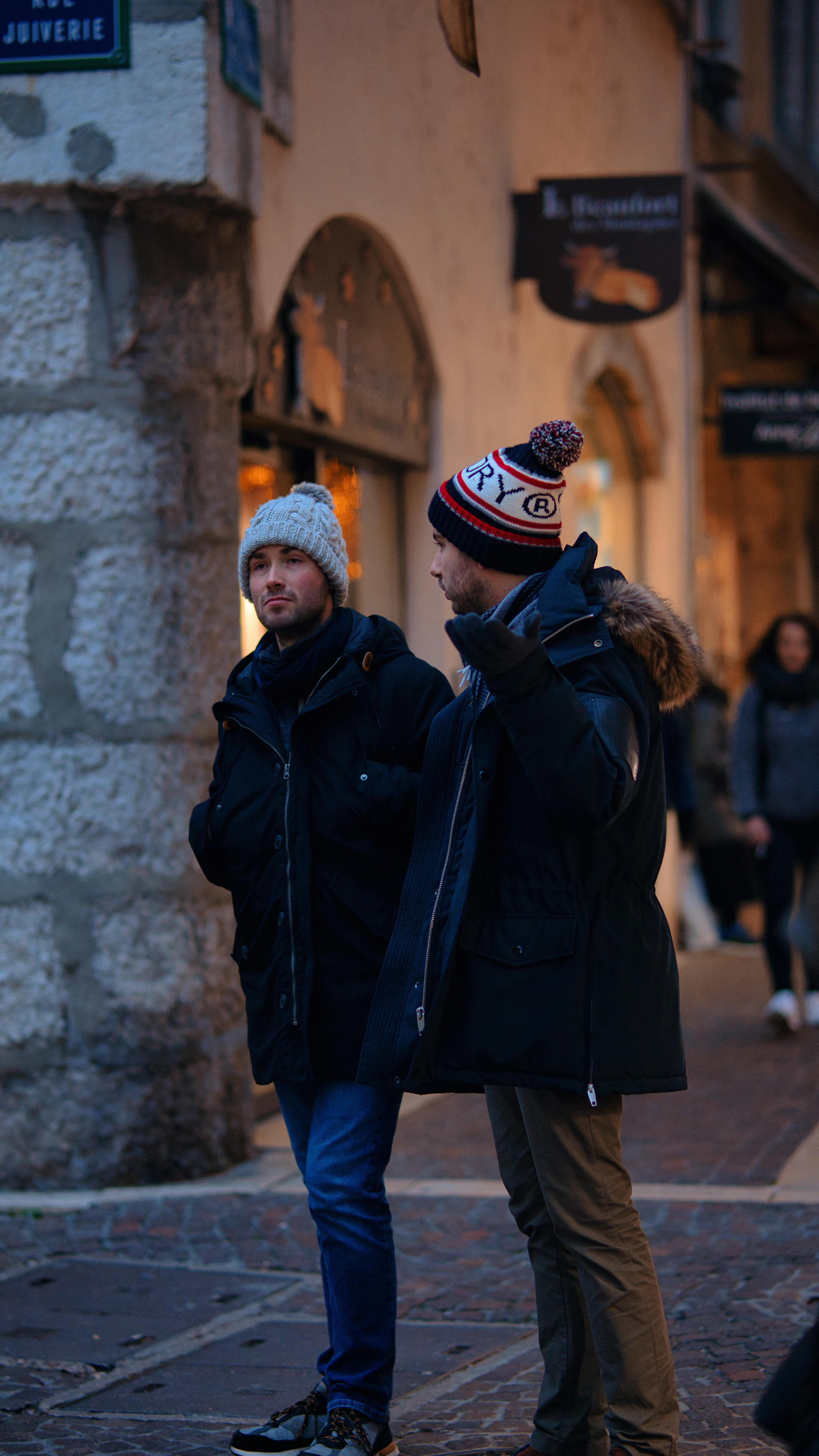 Men in Winter Clothes in City · Free Stock Photo