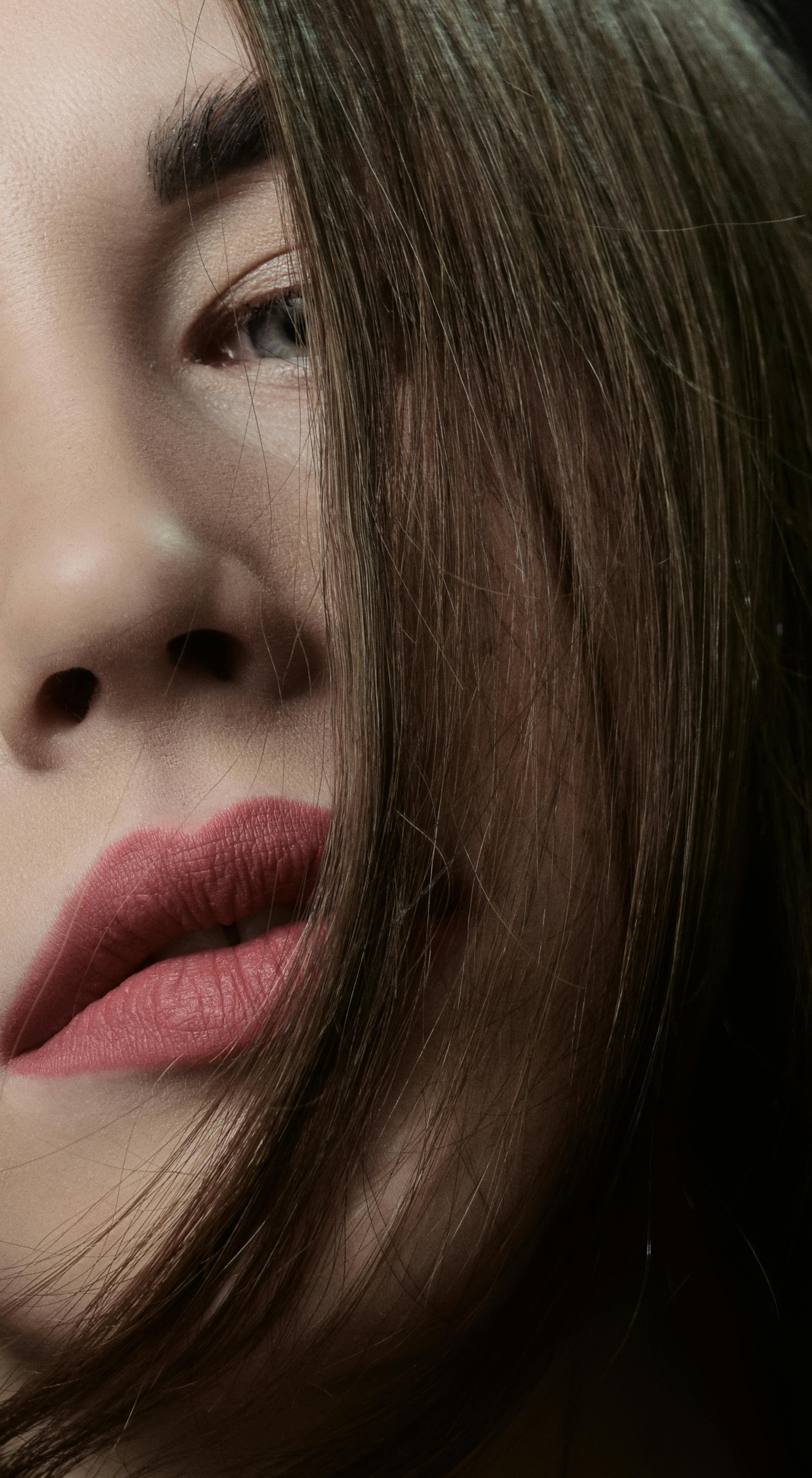 Model with Brown Hair and Piercing · Free Stock Photo