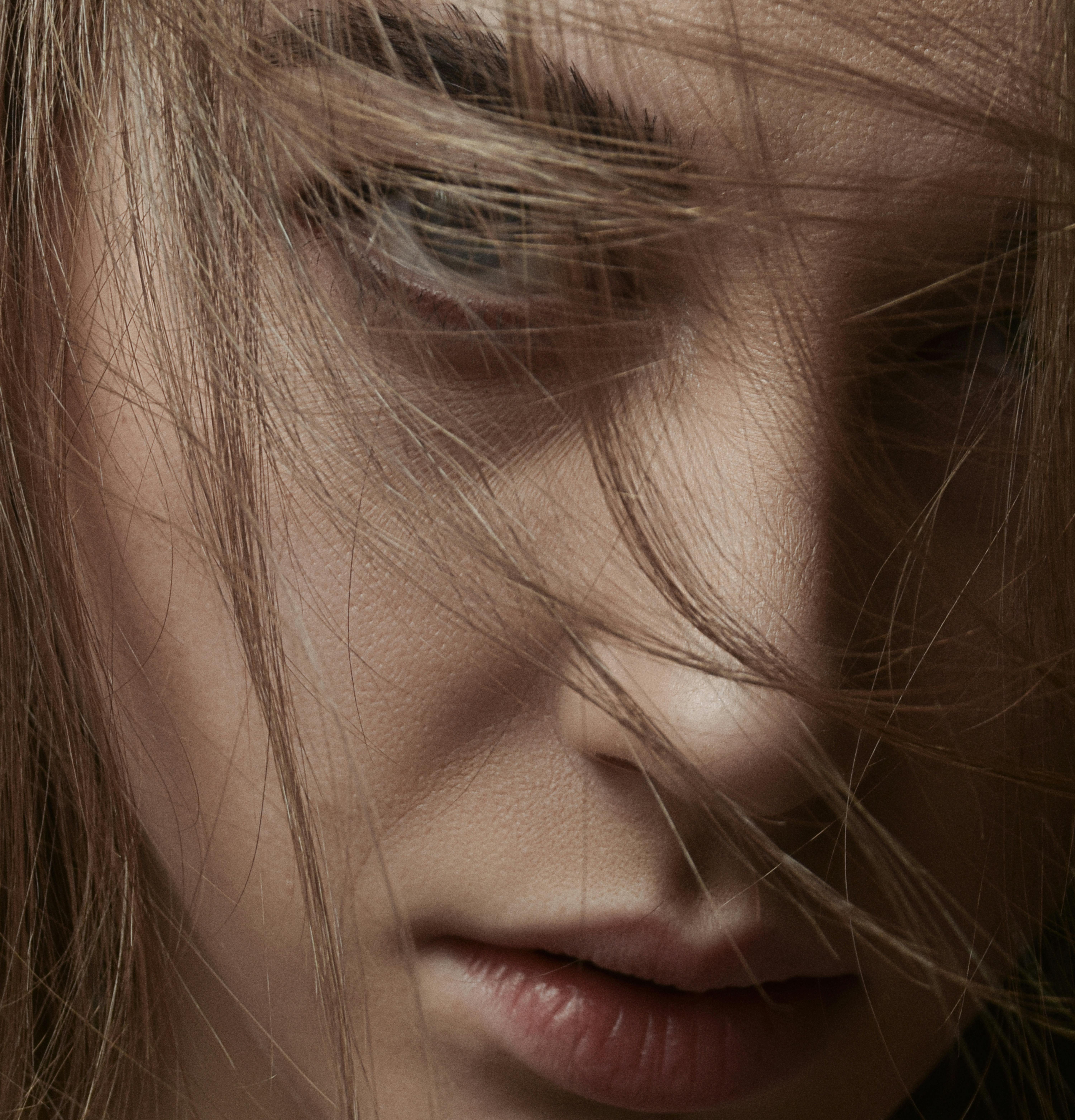Brown Hair over Woman Face · Free Stock Photo