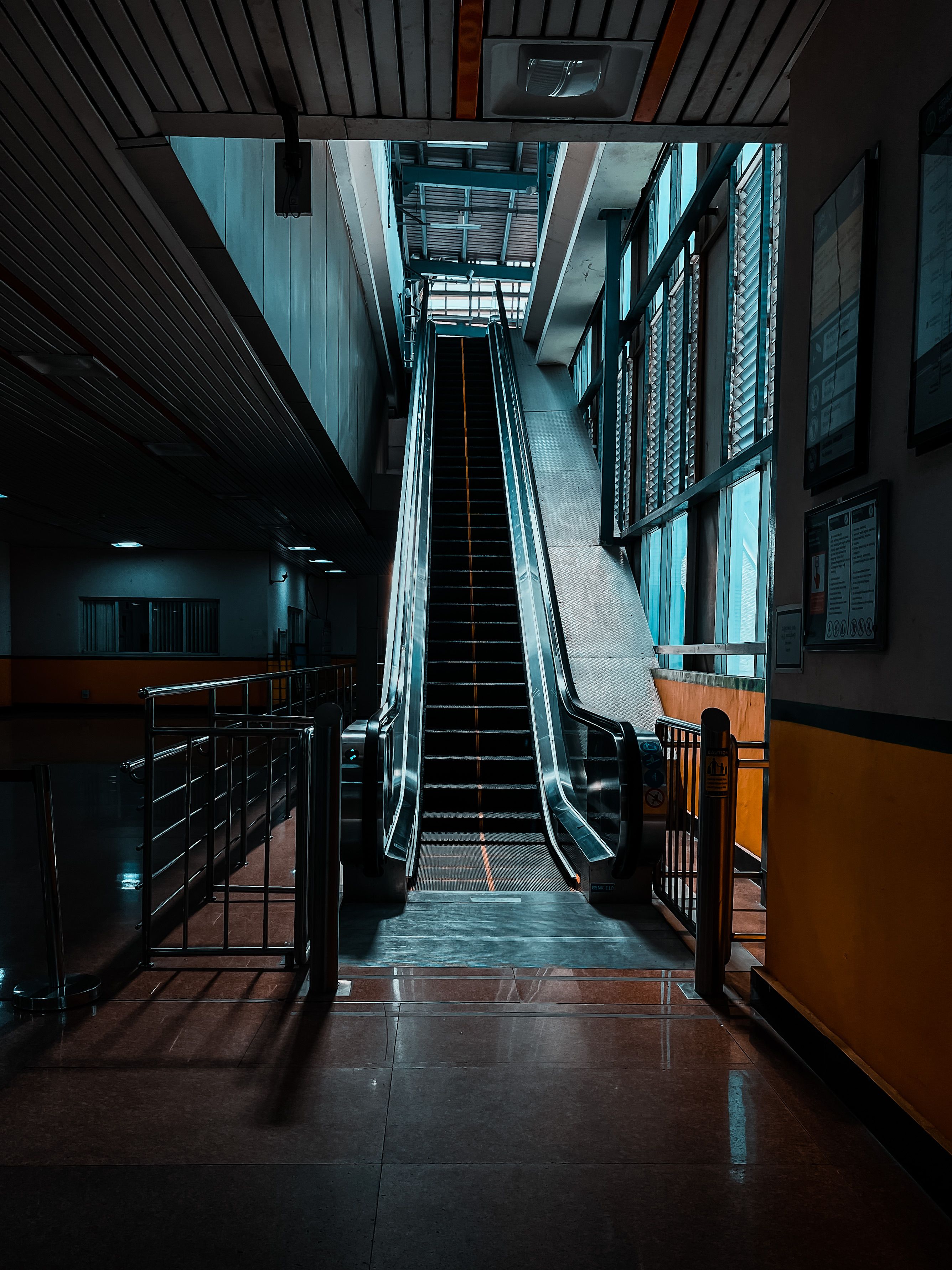 Escalators in a Building · Free Stock Photo