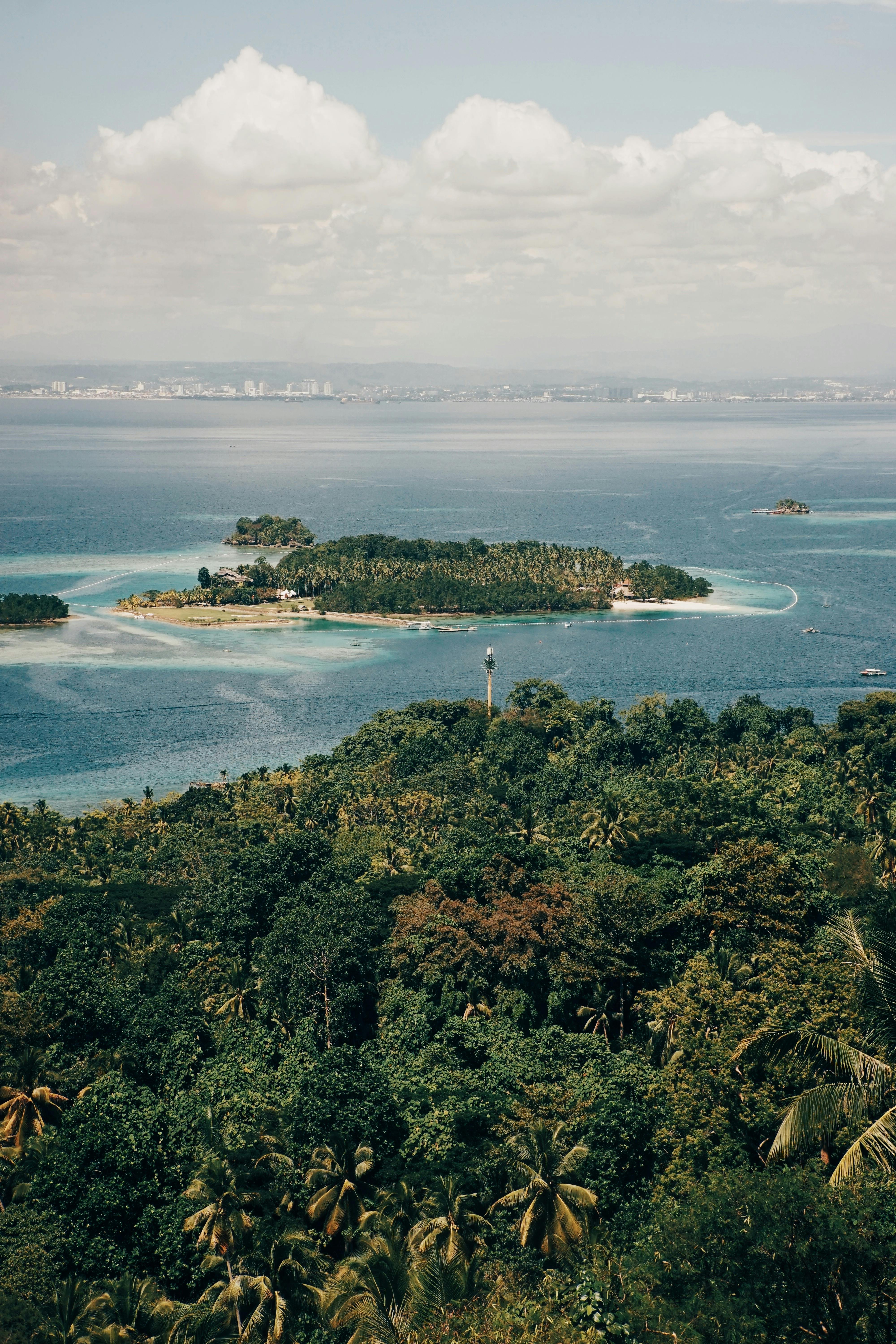 Aerial Shot of Island and Forest · Free Stock Photo