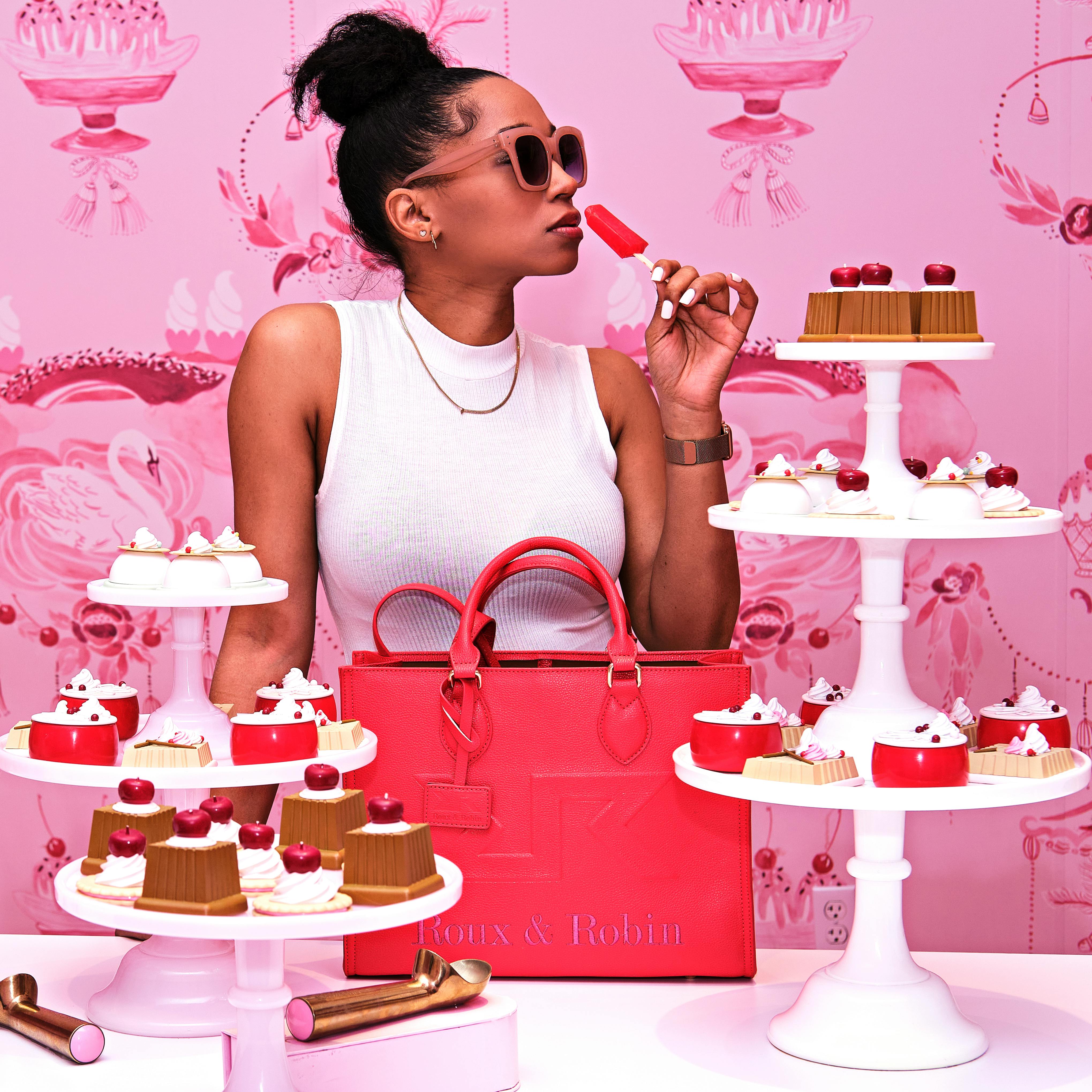 Woman Posing with Cakes and Ice Cream · Free Stock Photo