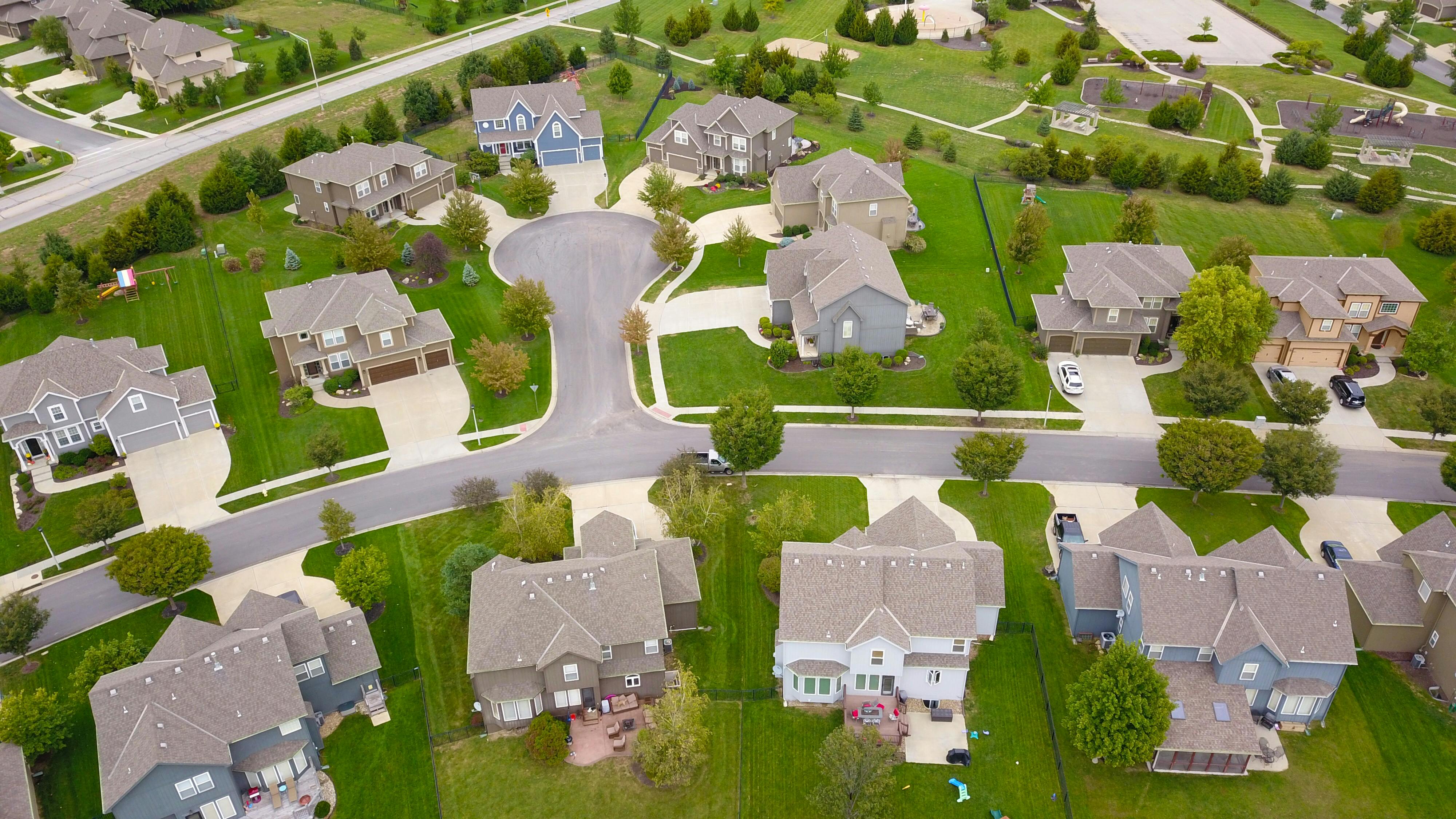 Free stock photo of aerial shot, aerial view, Culdesac