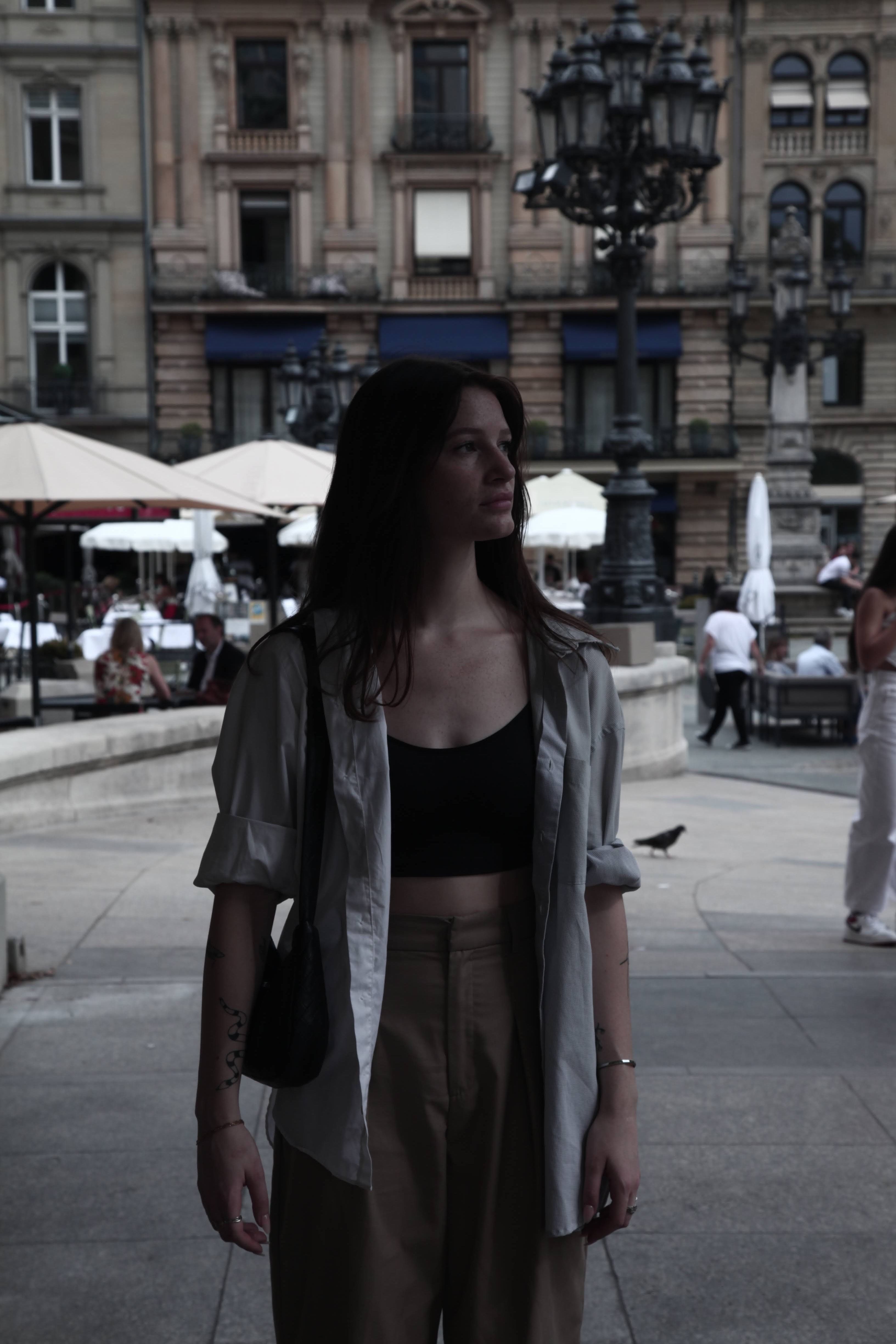 Girl in Street Style Clothes · Free Stock Photo