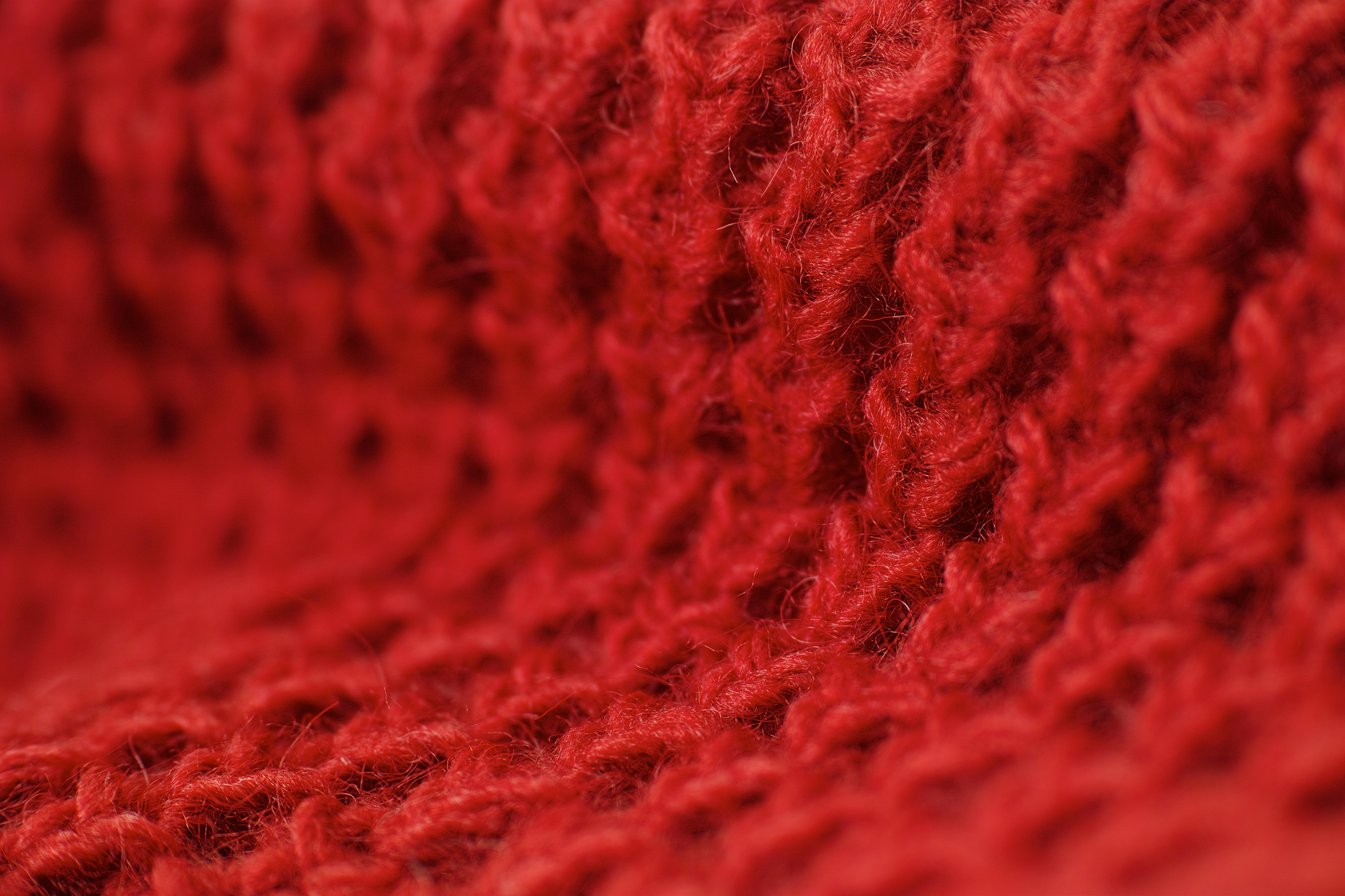 Red Knitted Textile · Free Stock Photo