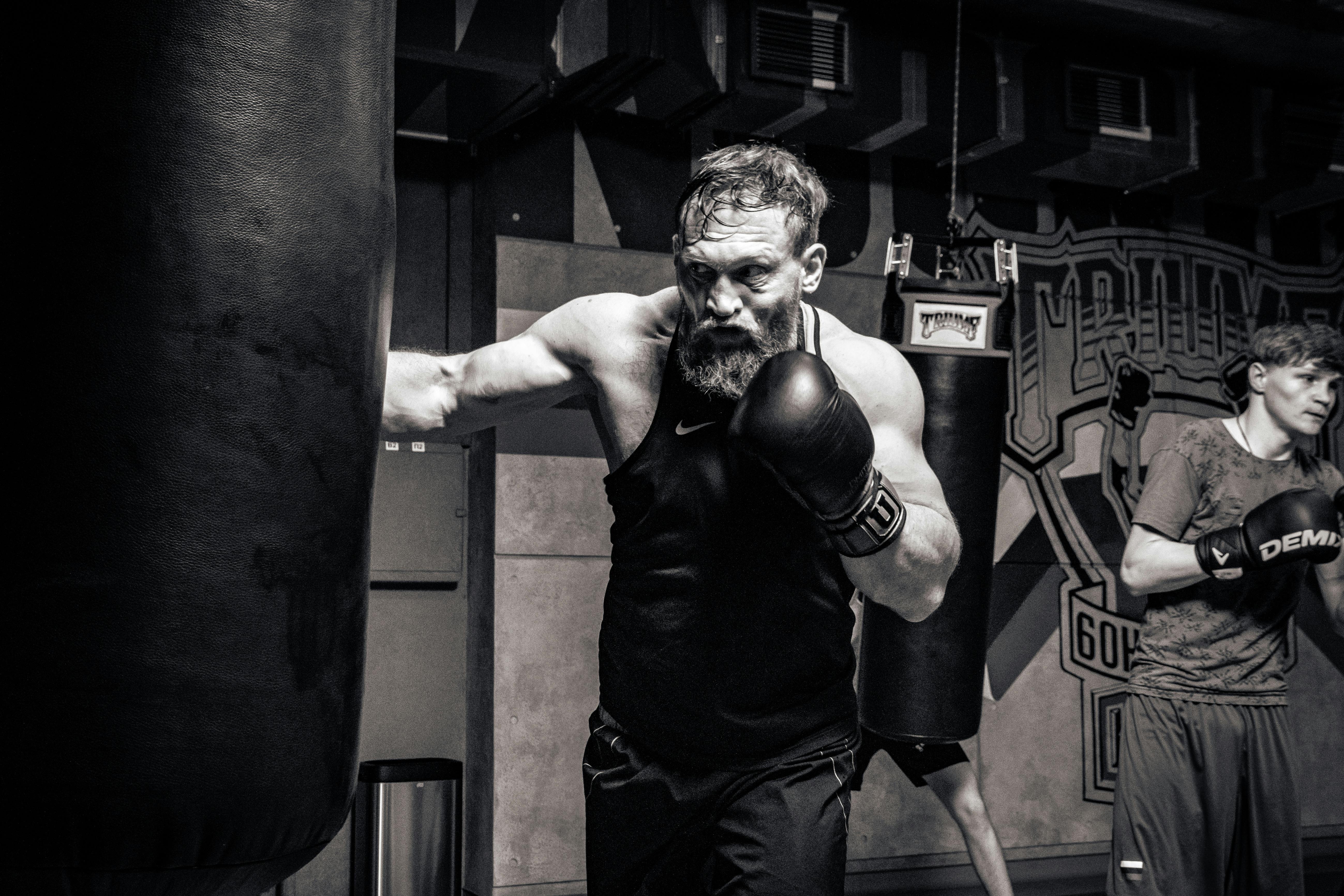 Man in Gloves Boxing on Ring · Free Stock Photo