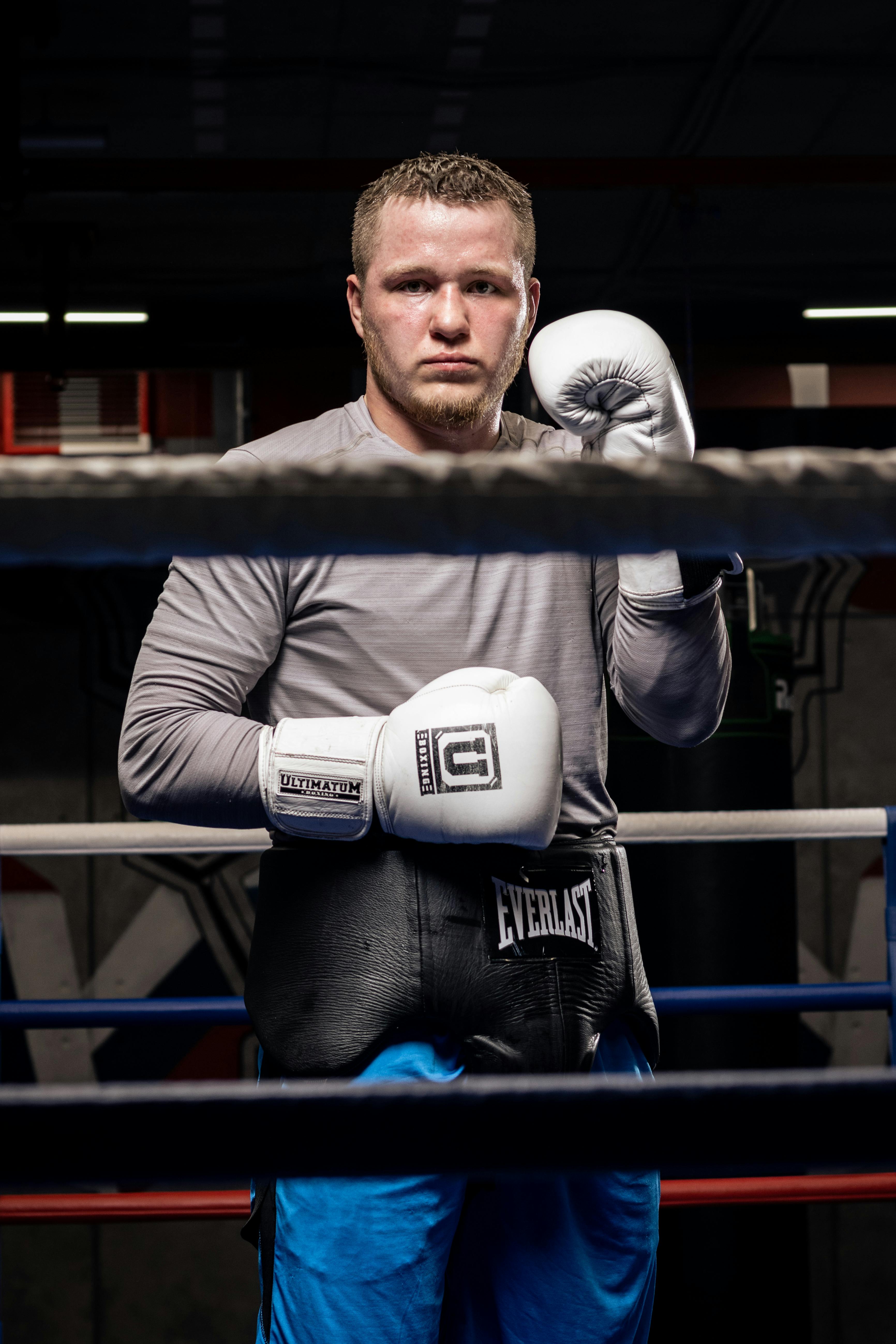 Portrait of a Boxer Standing in the Ring · Free Stock Photo
