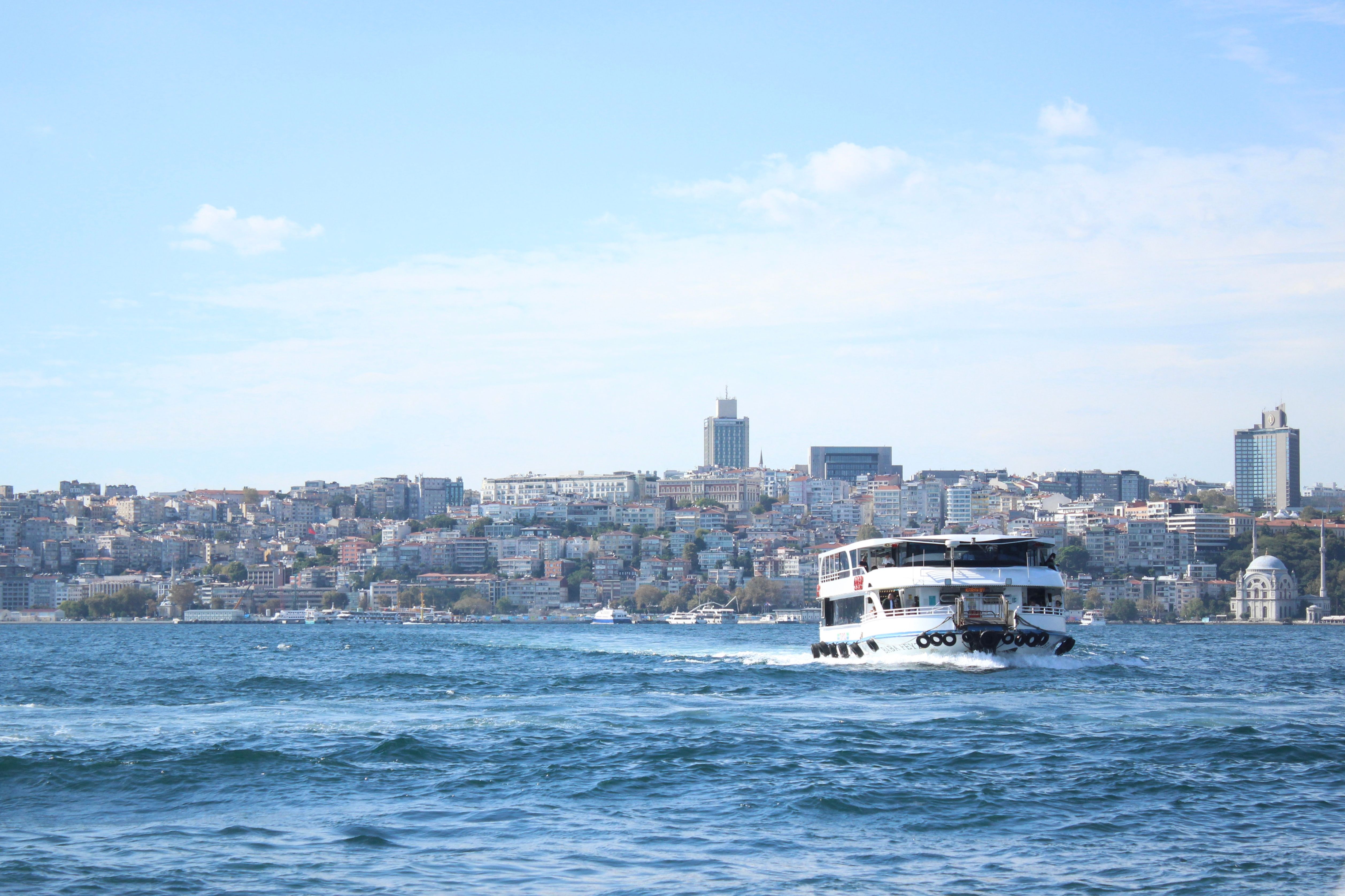 Photo of a White Ferry Boat Sailing · Free Stock Photo