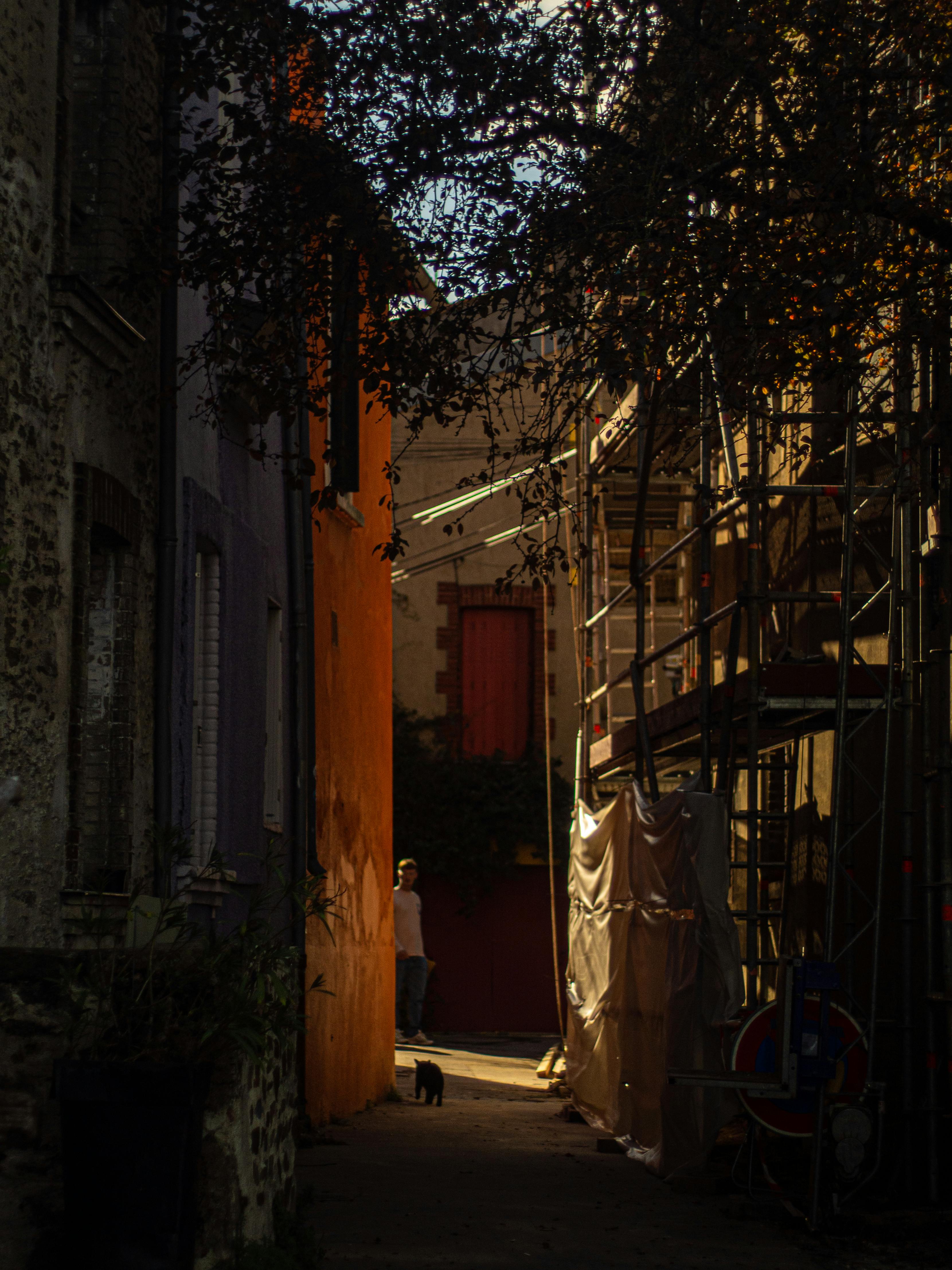 Alley between Two Buildings · Free Stock Photo