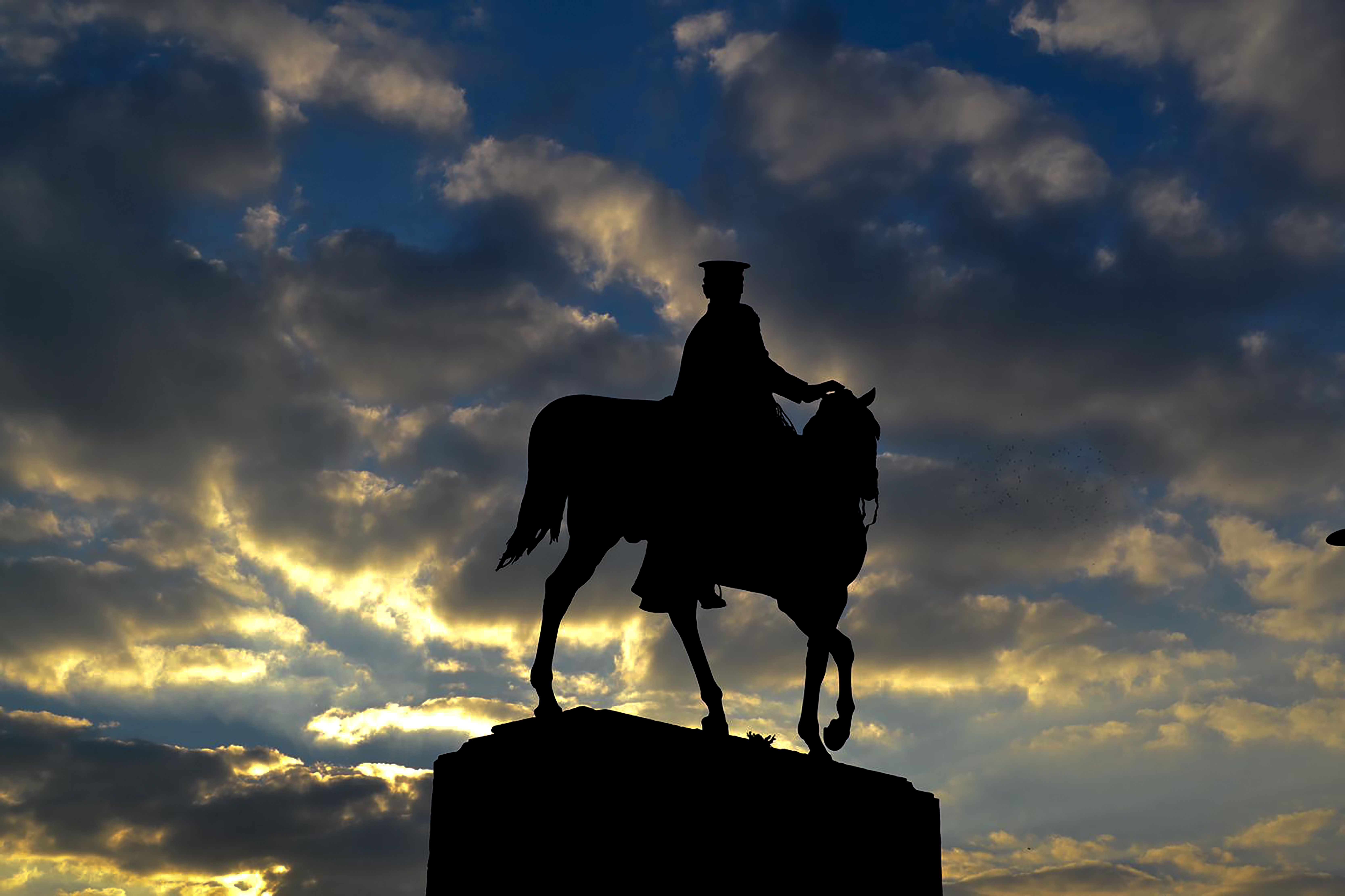 Man Riding Horse Statue · Free Stock Photo