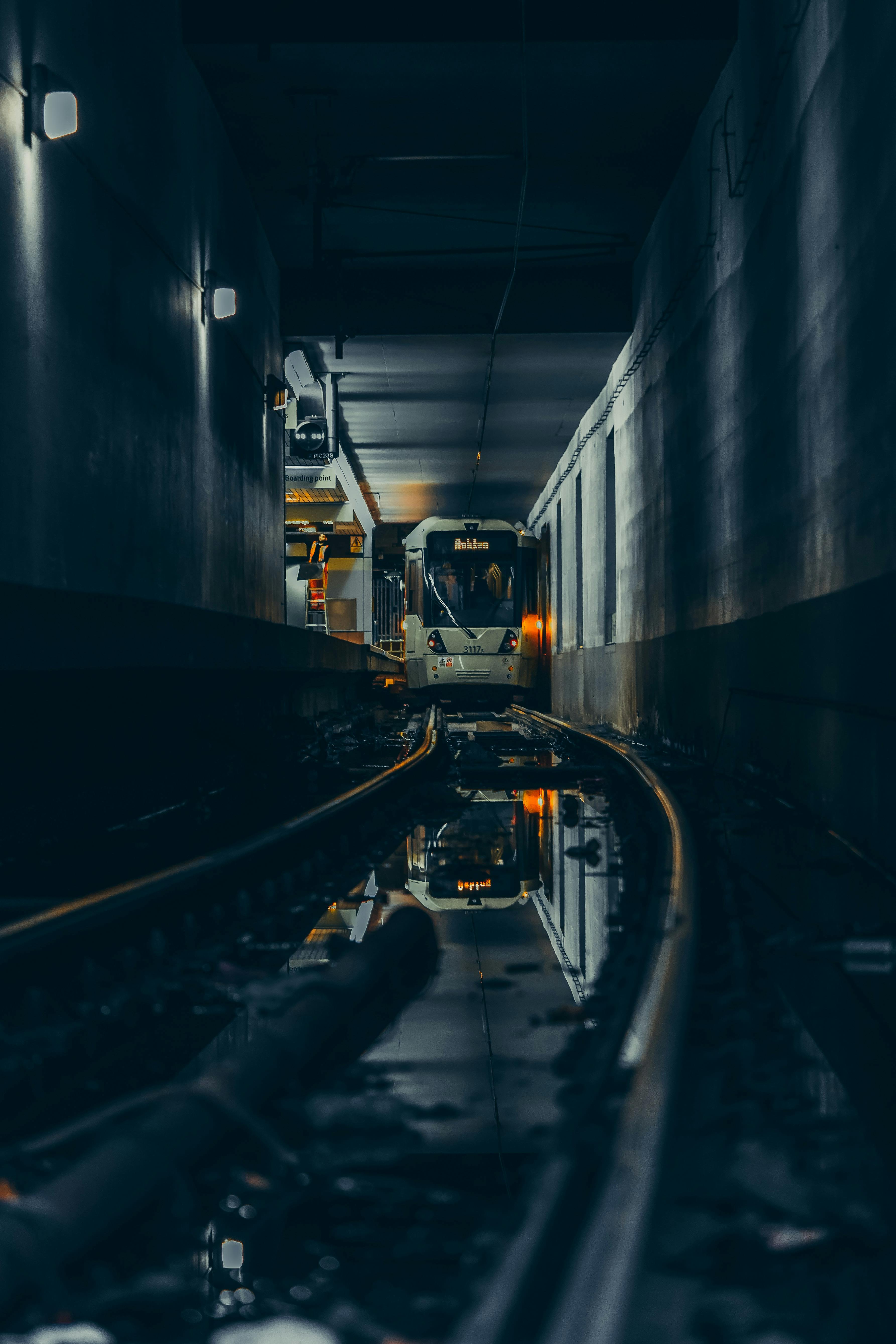 Gray Train on Railway · Free Stock Photo