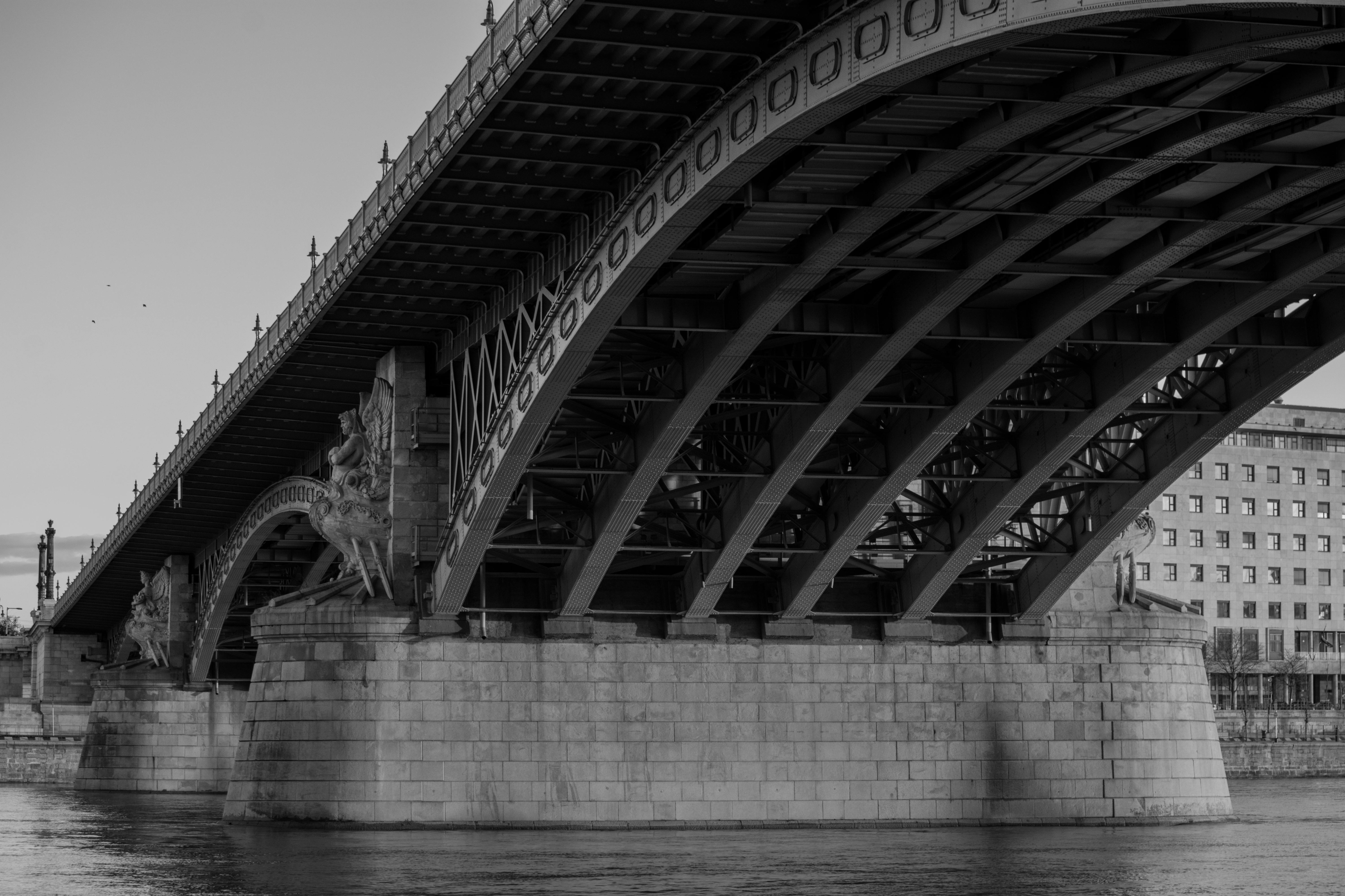 Historic Bridge with Statues above River · Free Stock Photo