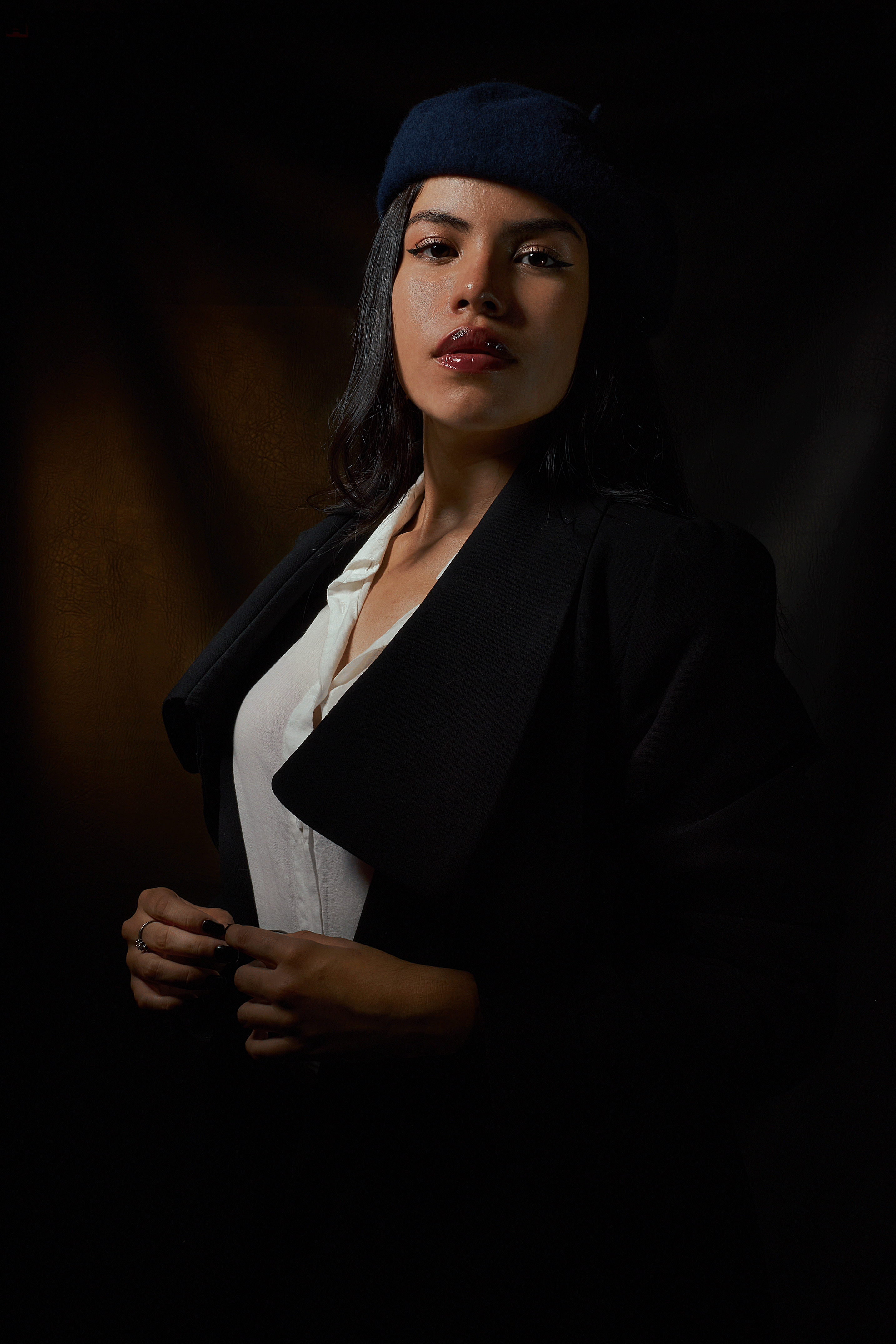 Woman Wearing a Blazer Over White Top · Free Stock Photo