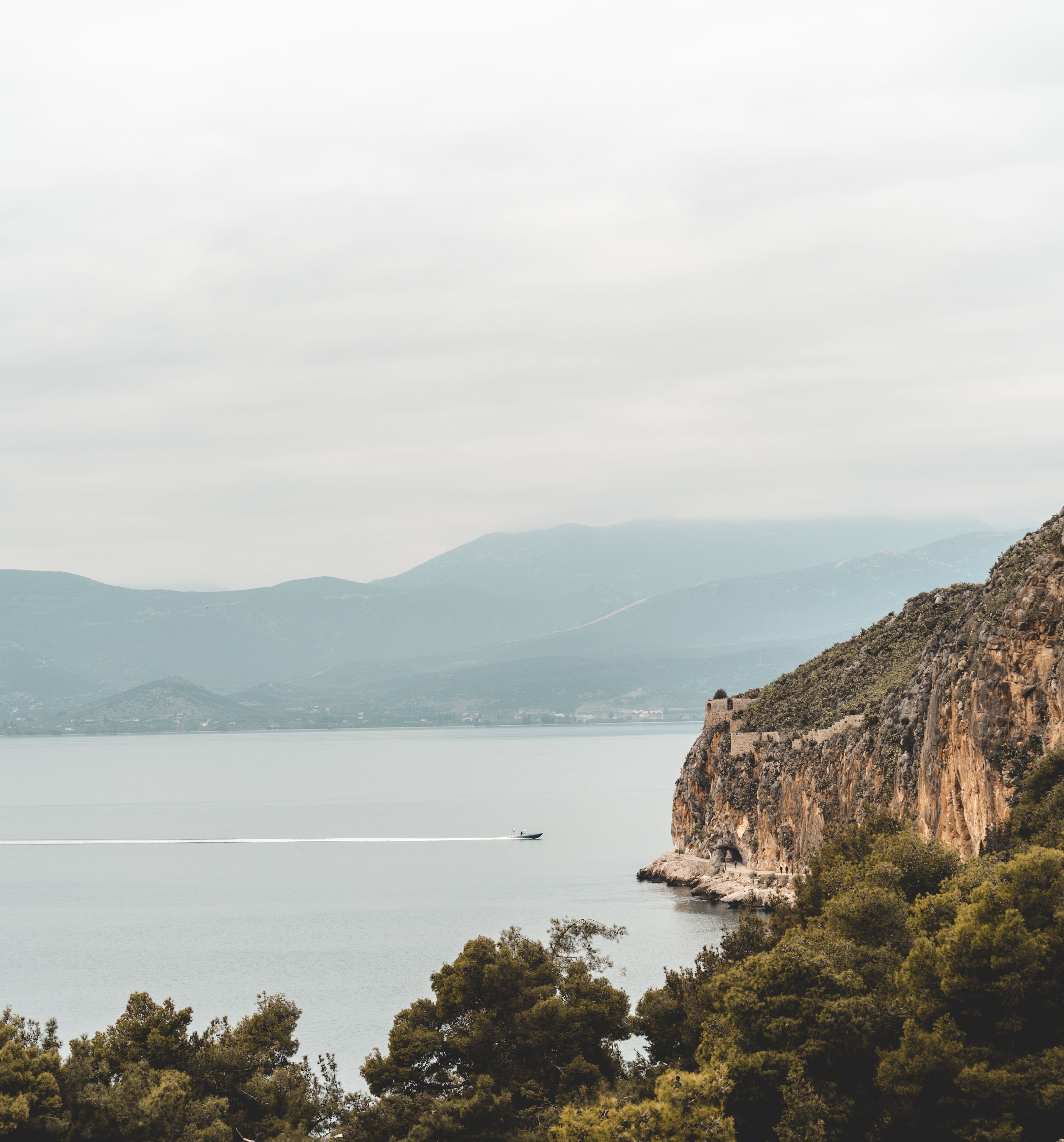 Fog over Seashore and Cliff Rocks · Free Stock Photo