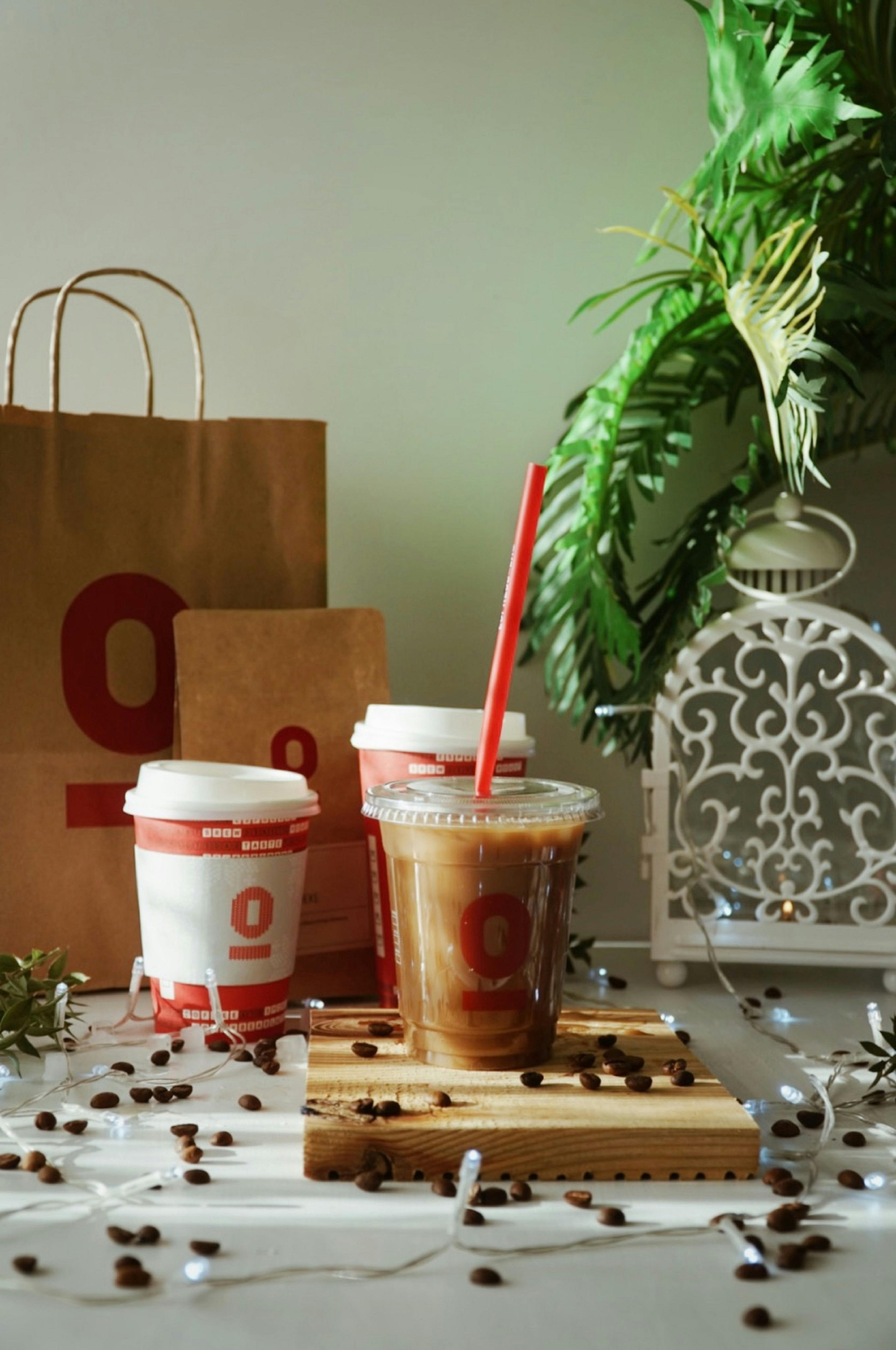 Cold and Hot Coffee Drink on White Surface · Free Stock Photo