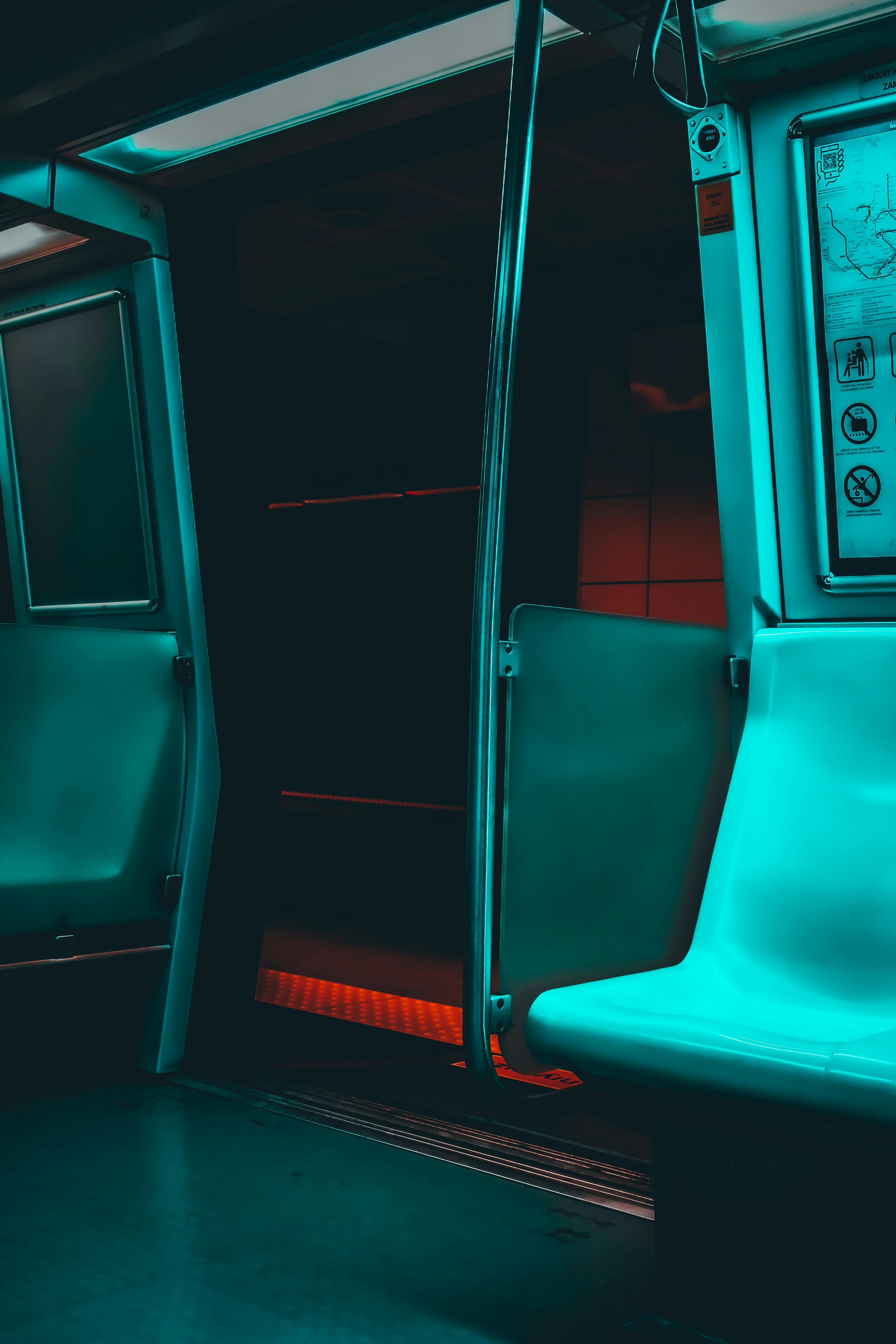 Inside a Subway Train · Free Stock Photo