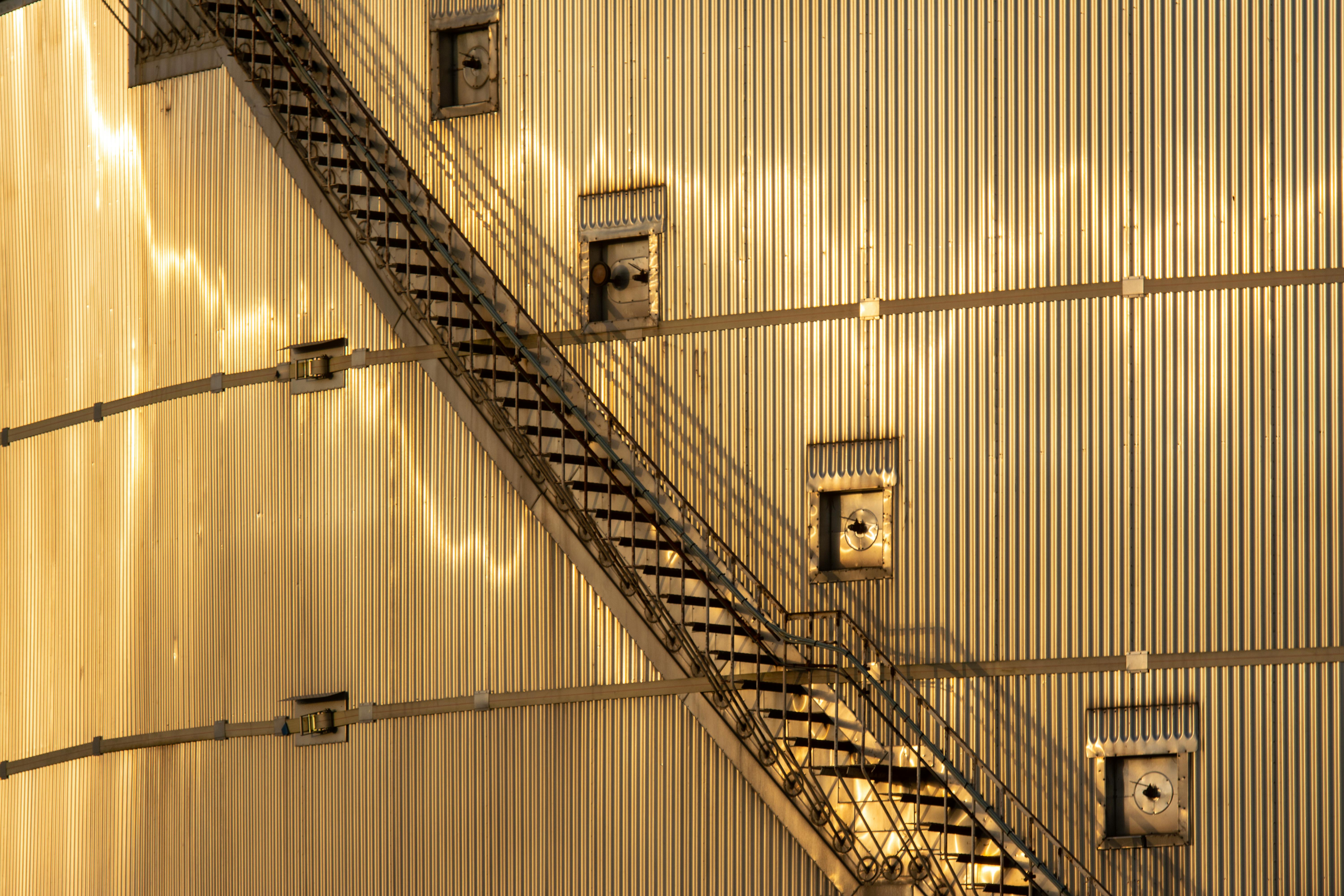 Exterior Silos Staircase · Free Stock Photo