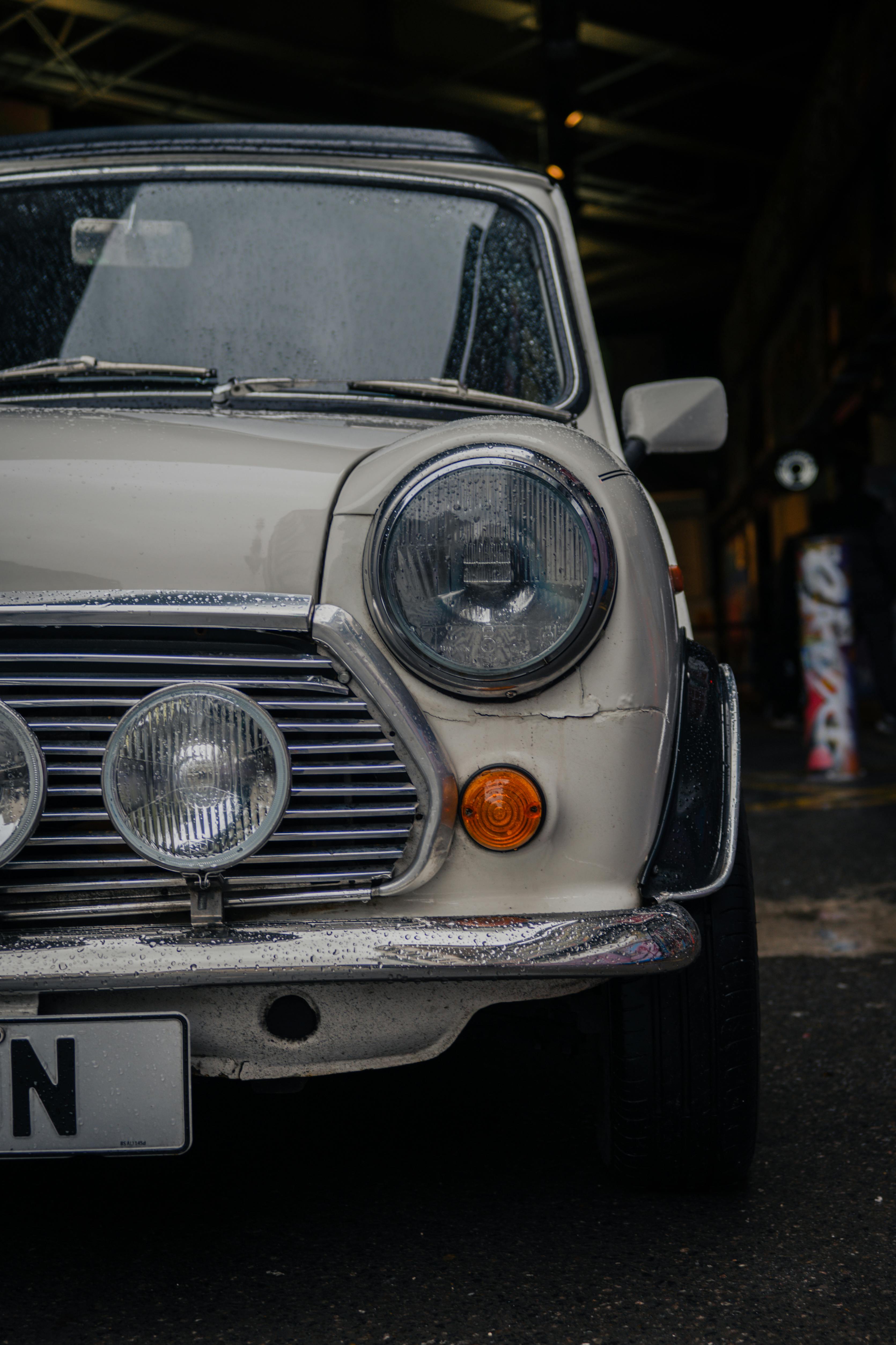 Close-up of Retro Car Front · Free Stock Photo