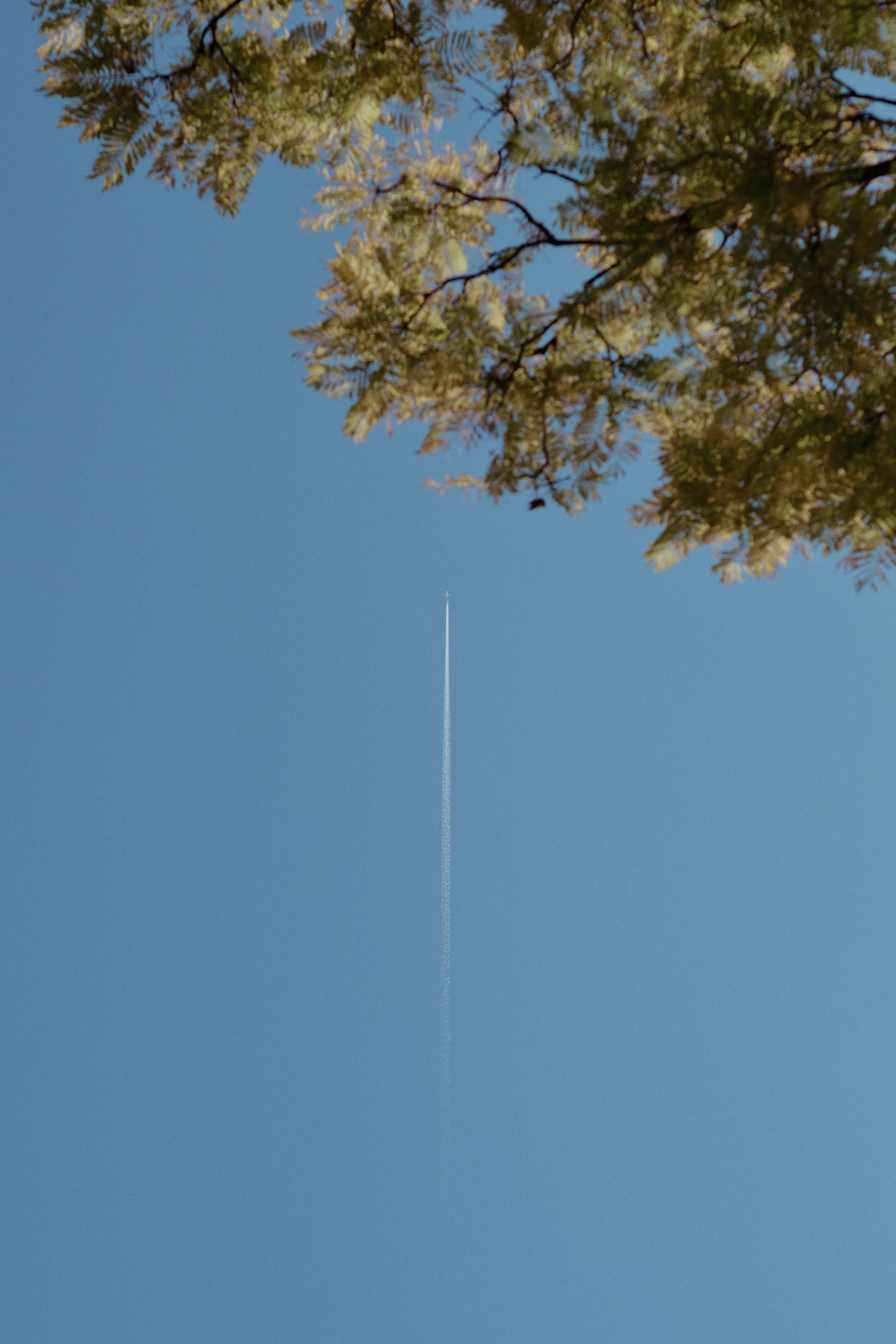 Aircraft Trail in Blue Sky · Free Stock Photo