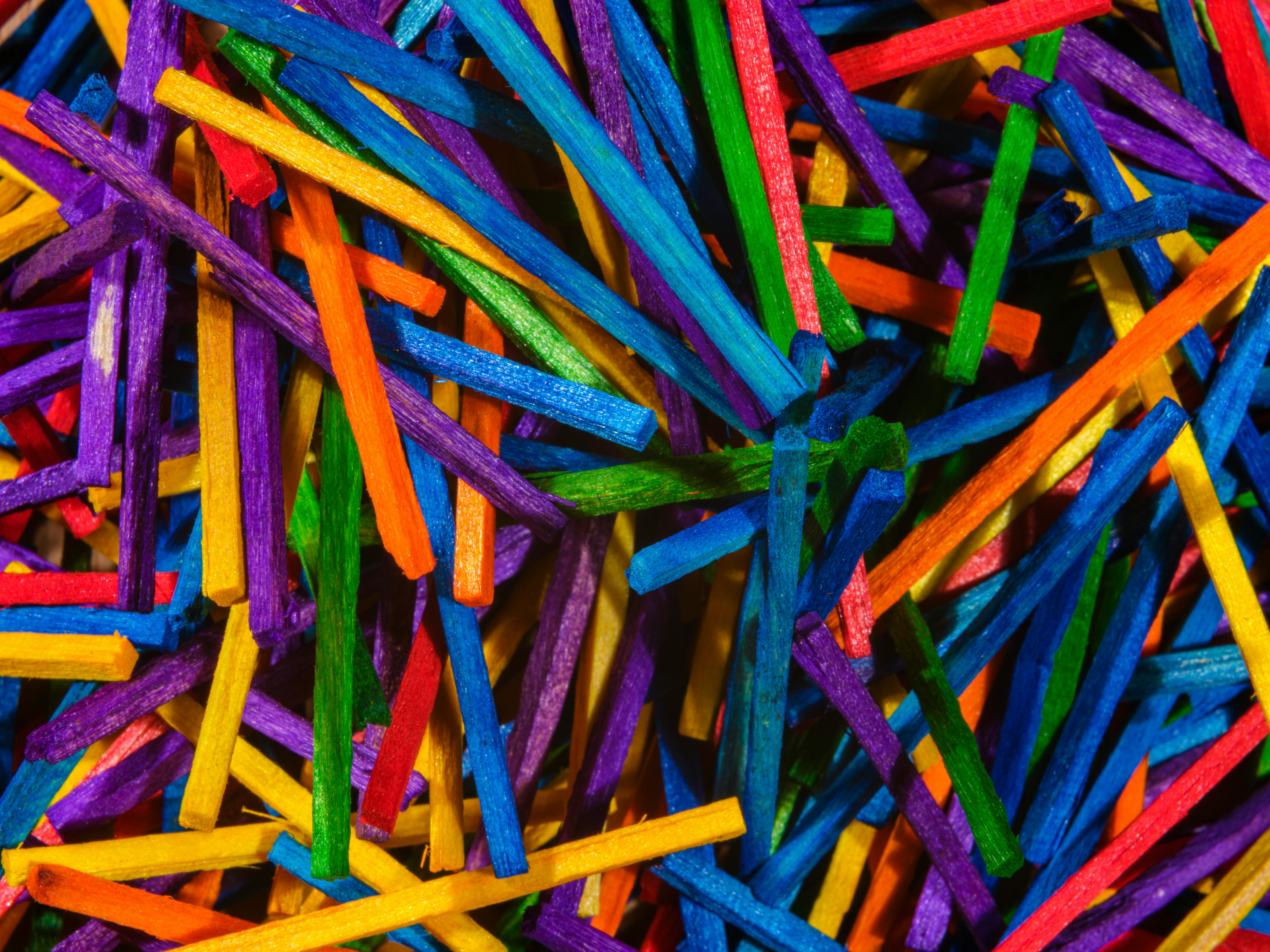 A Colorful Wooden Sticks · Free Stock Photo