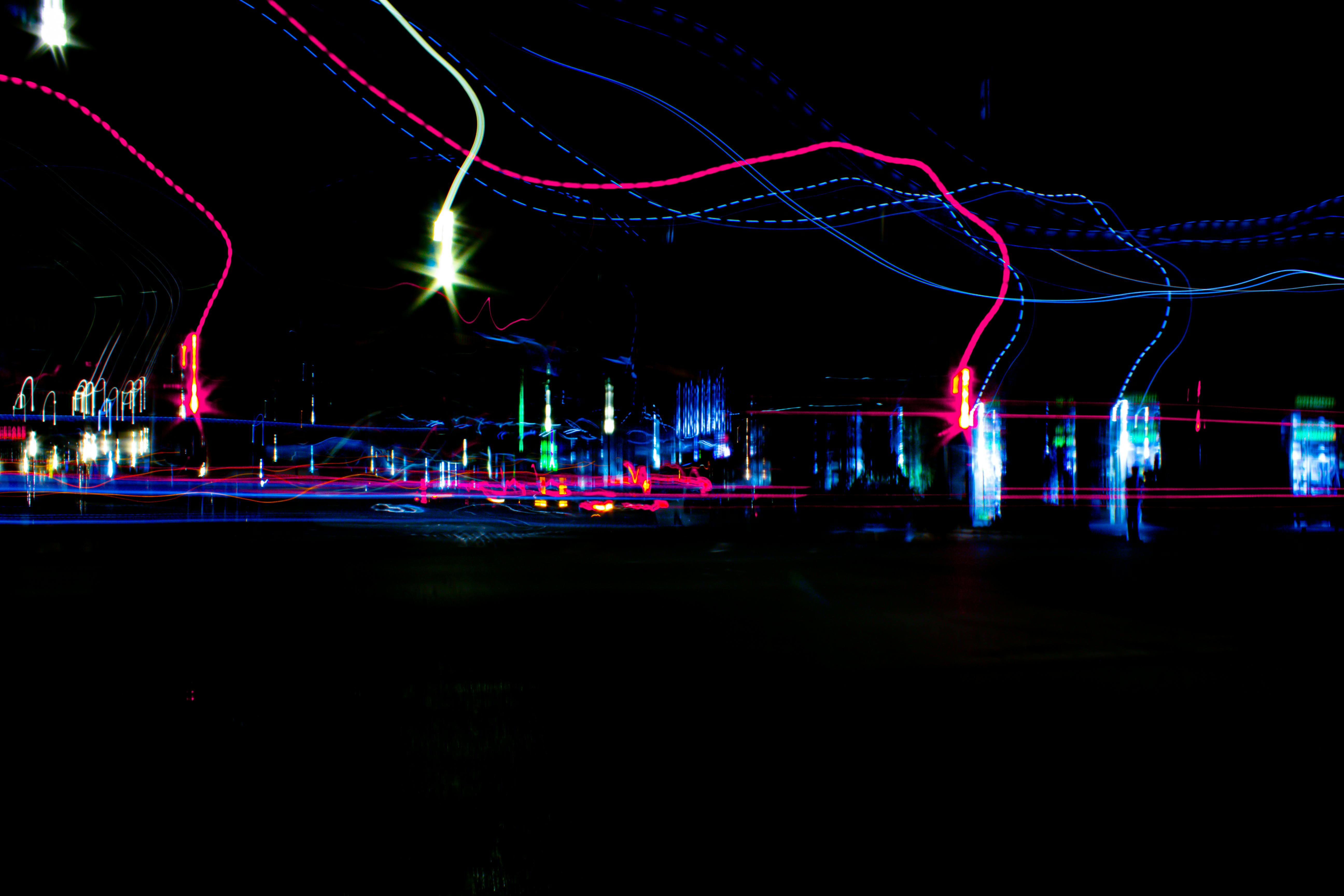 Light Trails During Night Time · Free Stock Photo