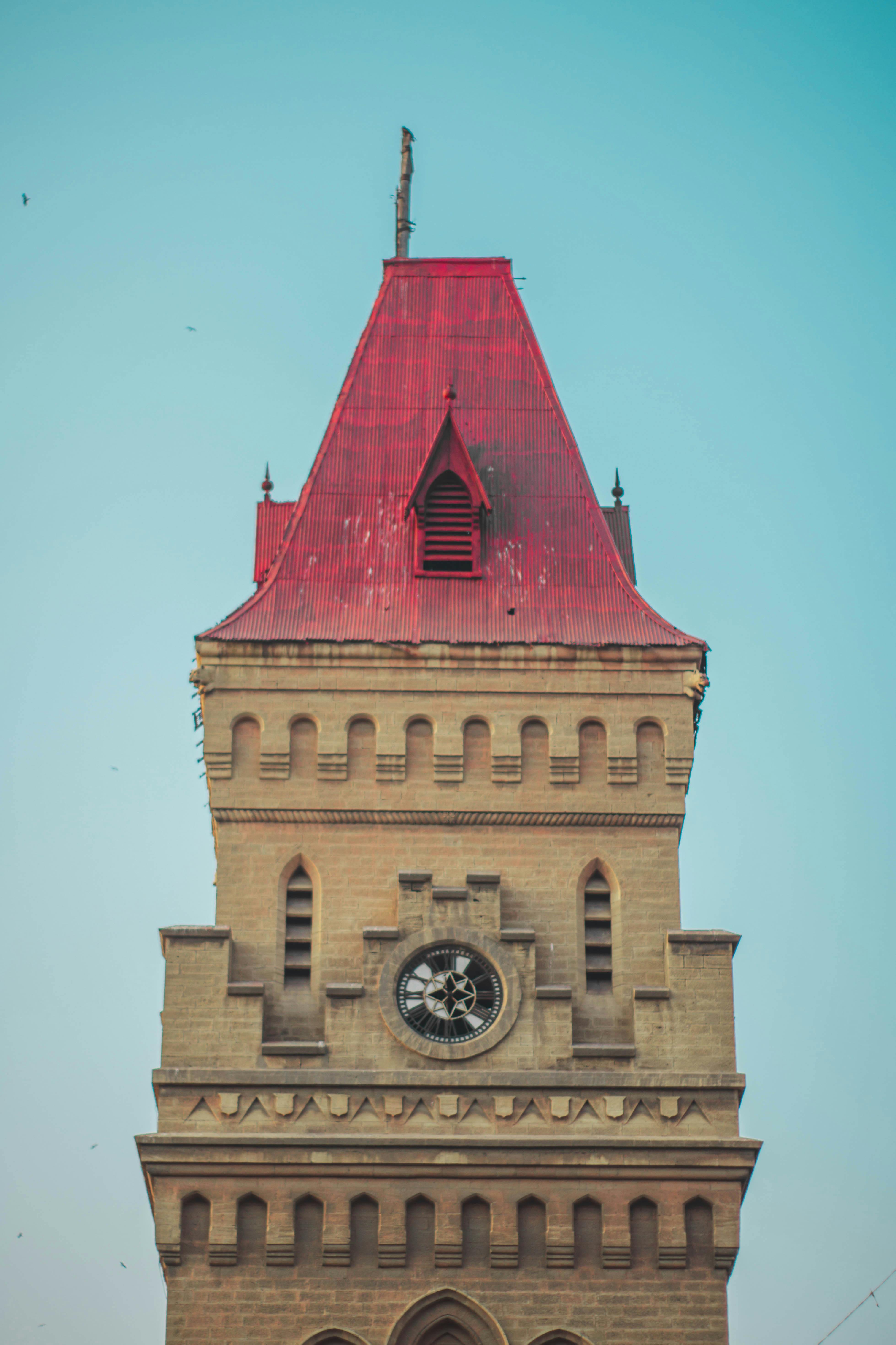 Old Historic Building Tower on Blue Sky · Free Stock Photo