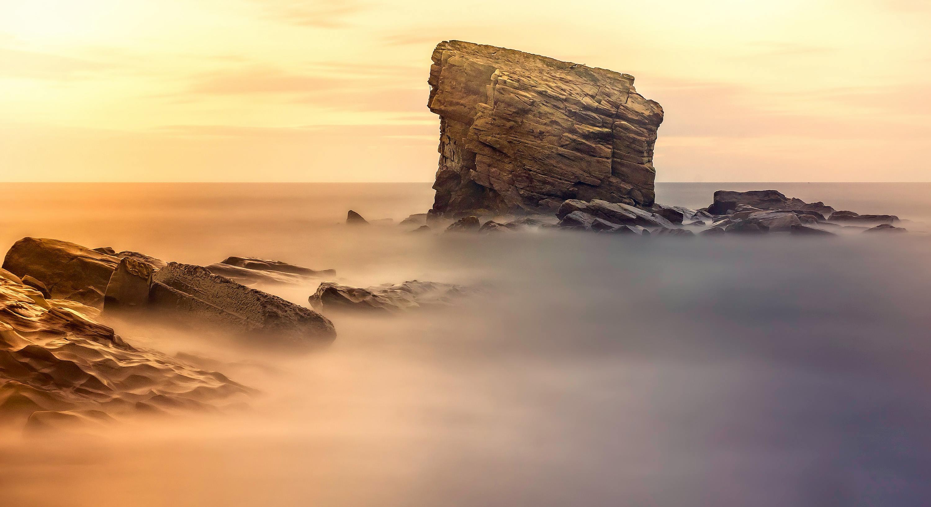 Rock Formation in Fog · Free Stock Photo