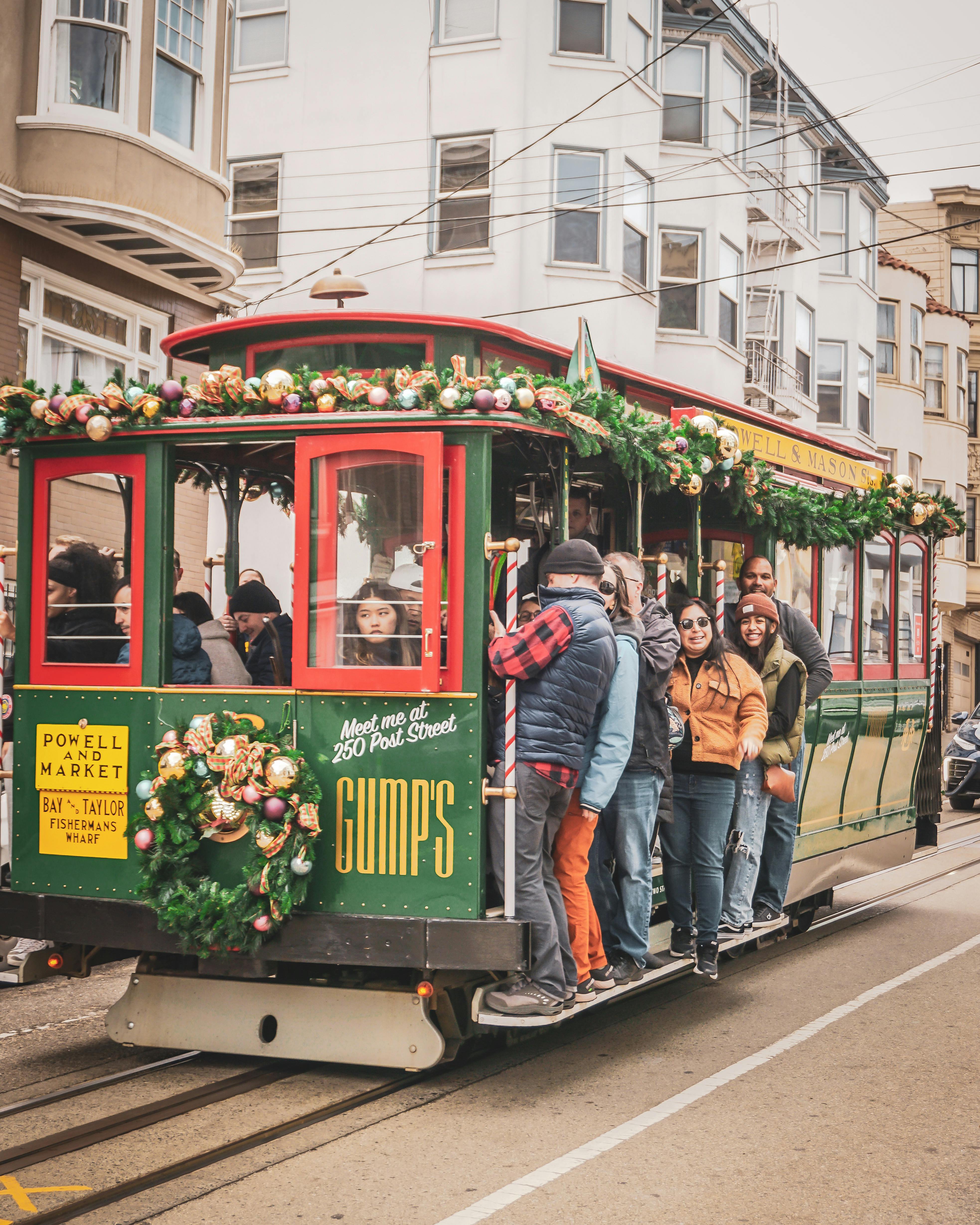 Passengers in Vintage Cable Car · Free Stock Photo