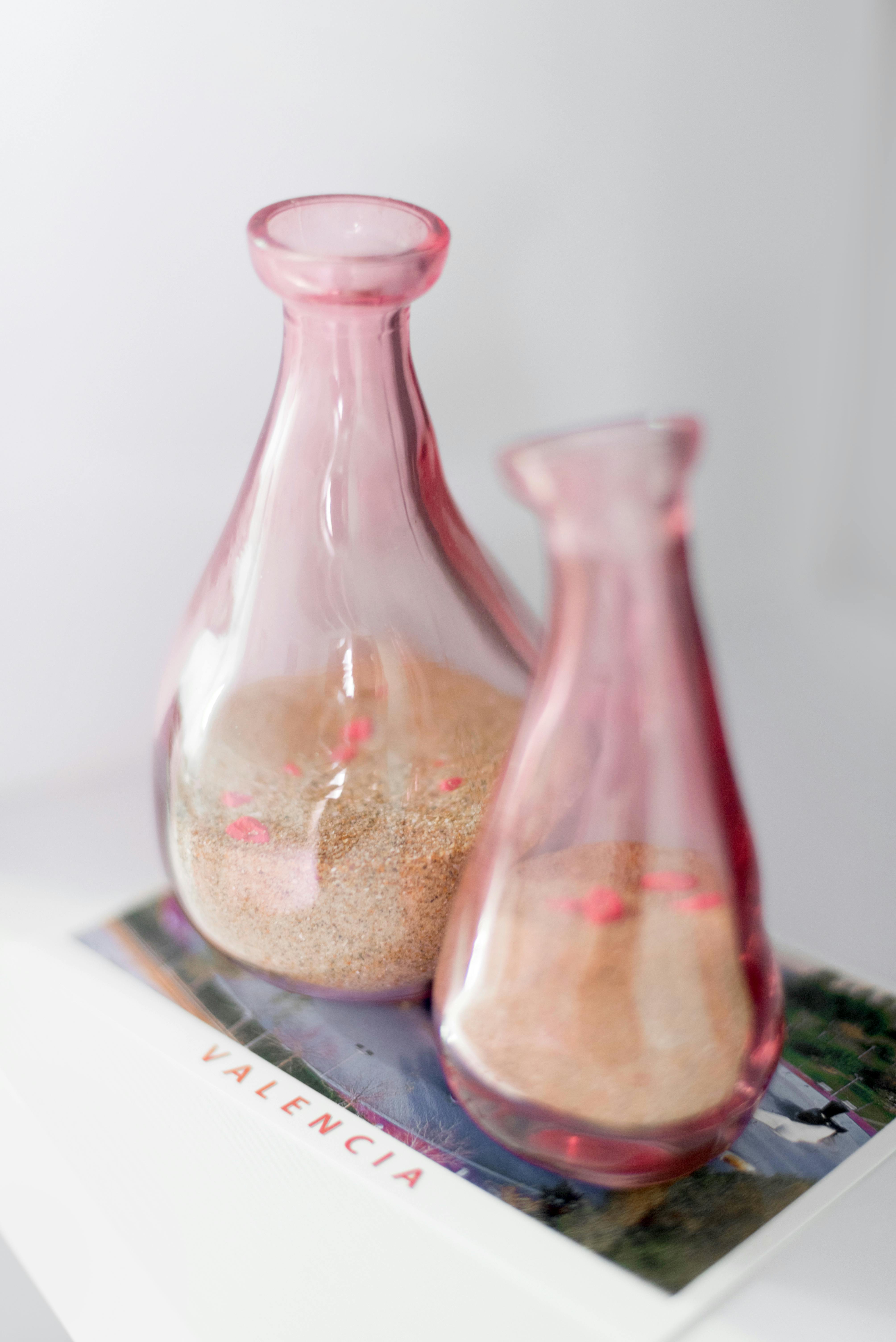 Sand in Vases on Postcard · Free Stock Photo