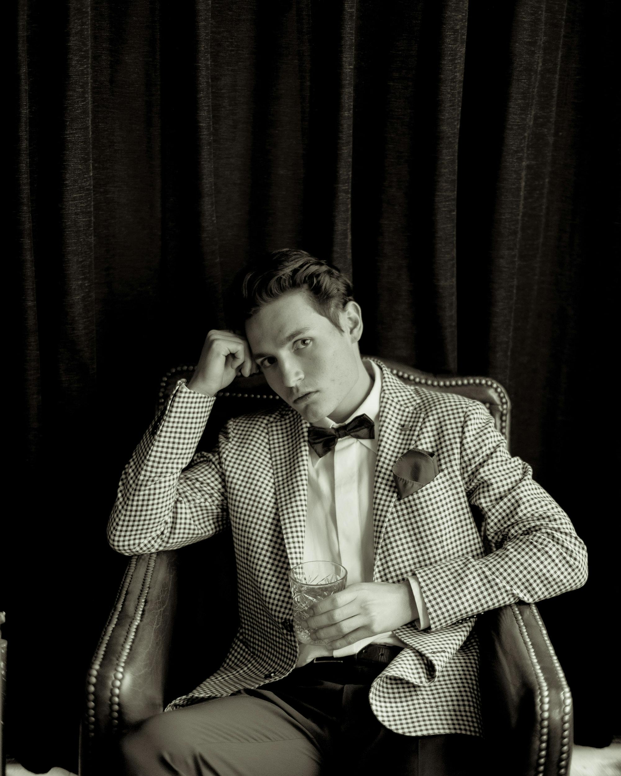 Man Wearing Tuxedo in Grayscale Photography · Free Stock Photo