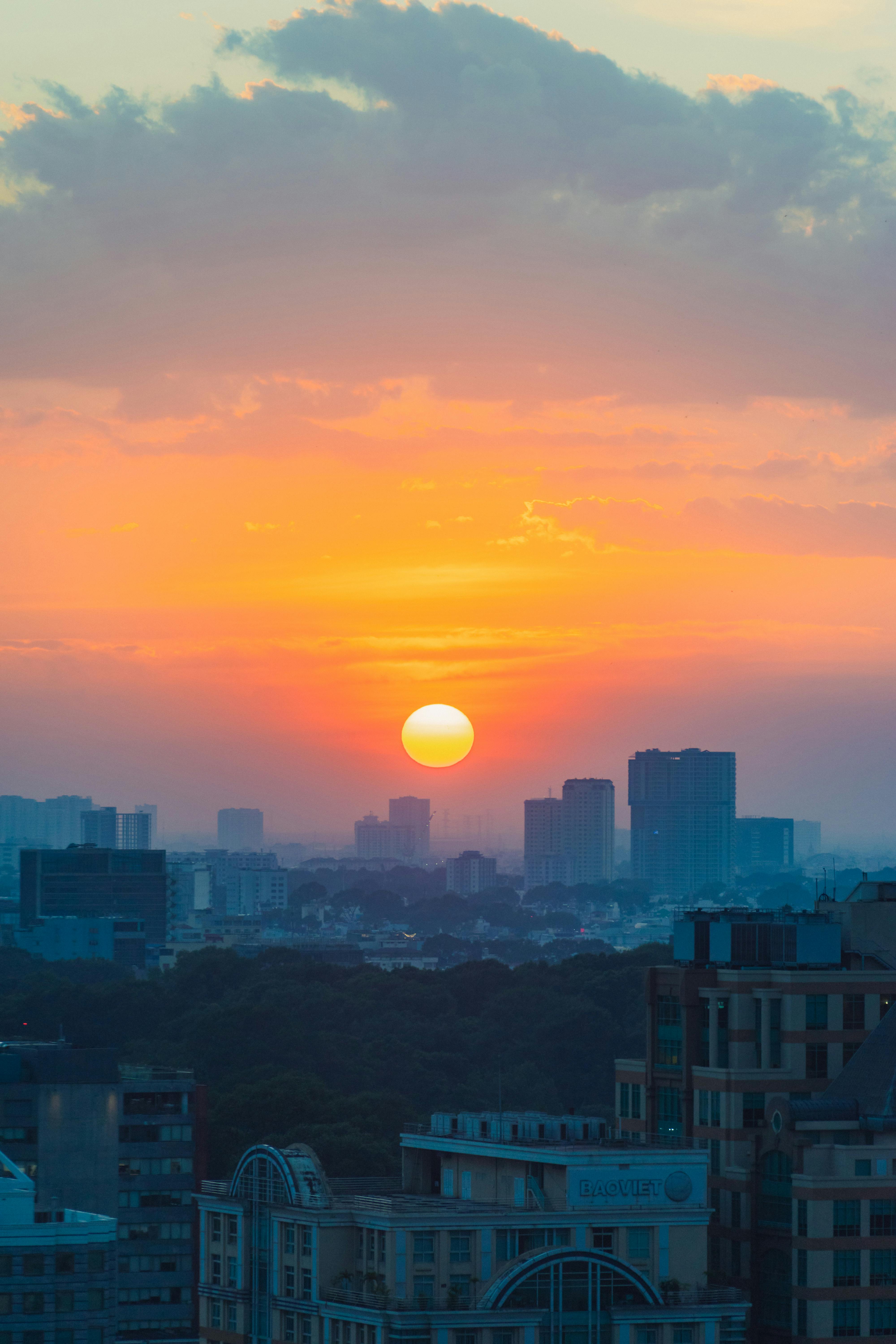 City During Sunrise · Free Stock Photo