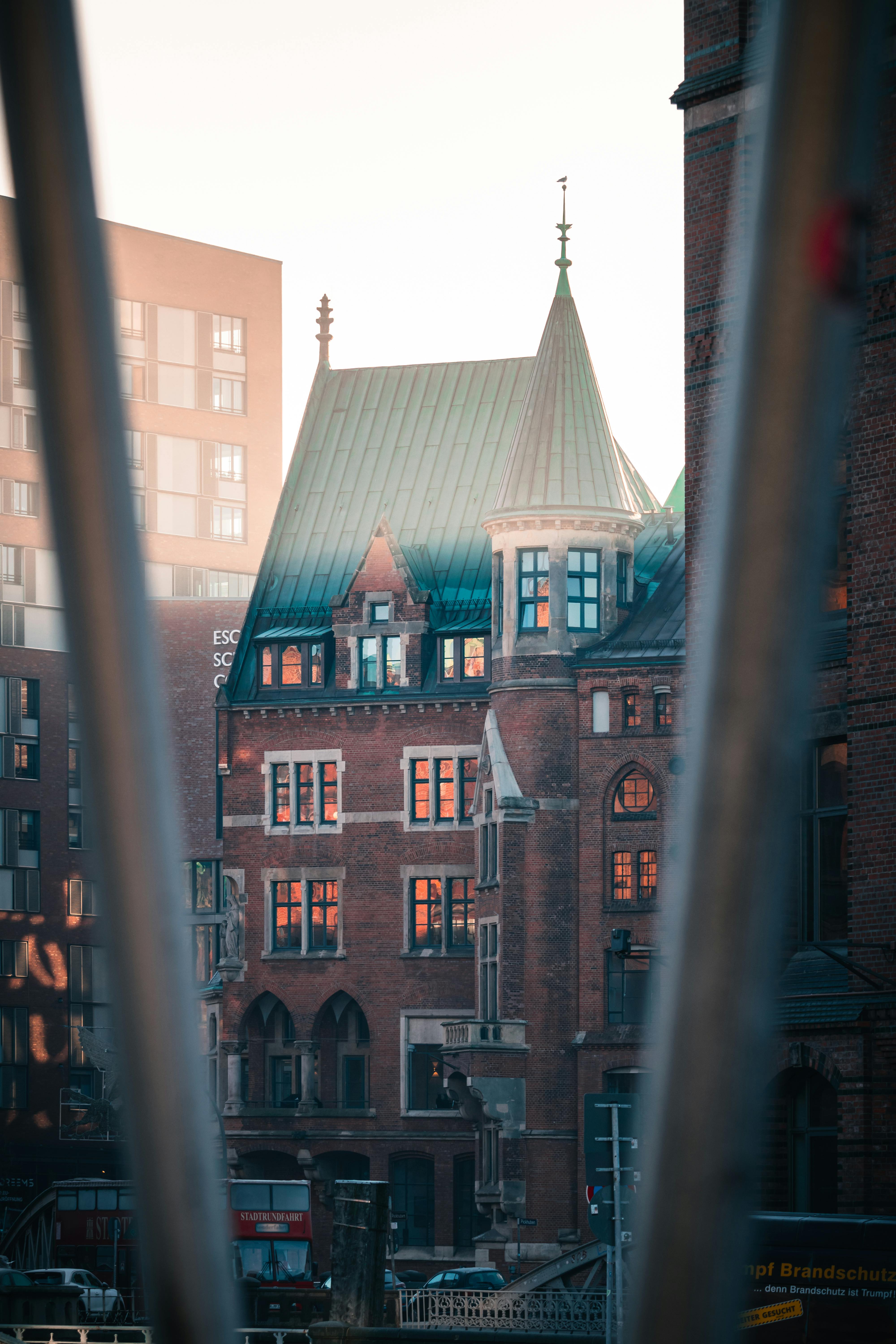 A view of a building from a window · Free Stock Photo
